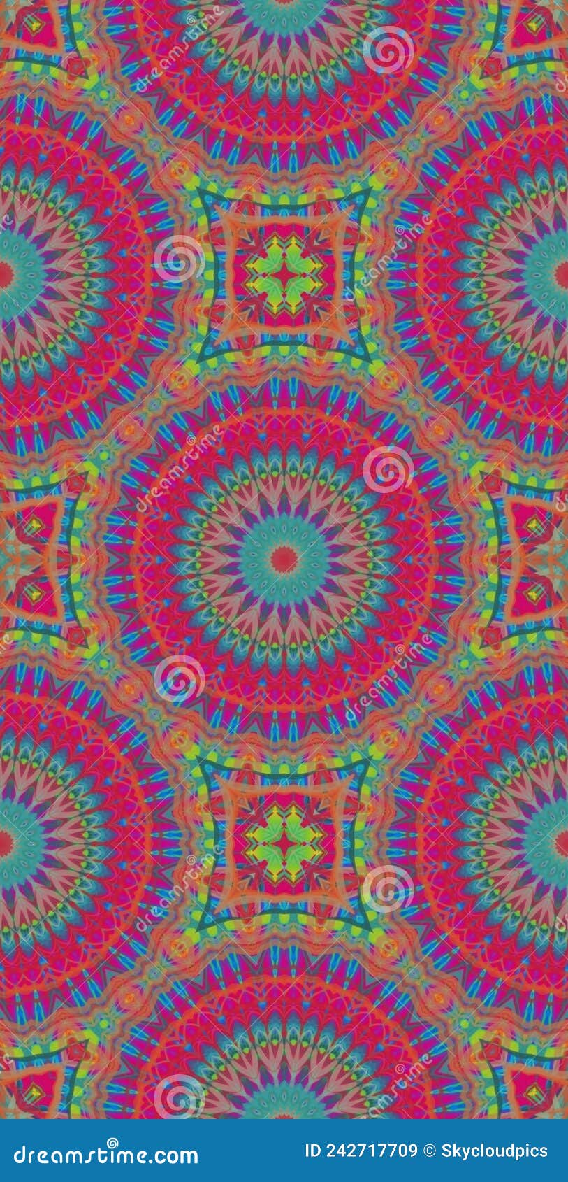 Fractodome Colorful Seamless Fractal Patterns Stock Illustration ...