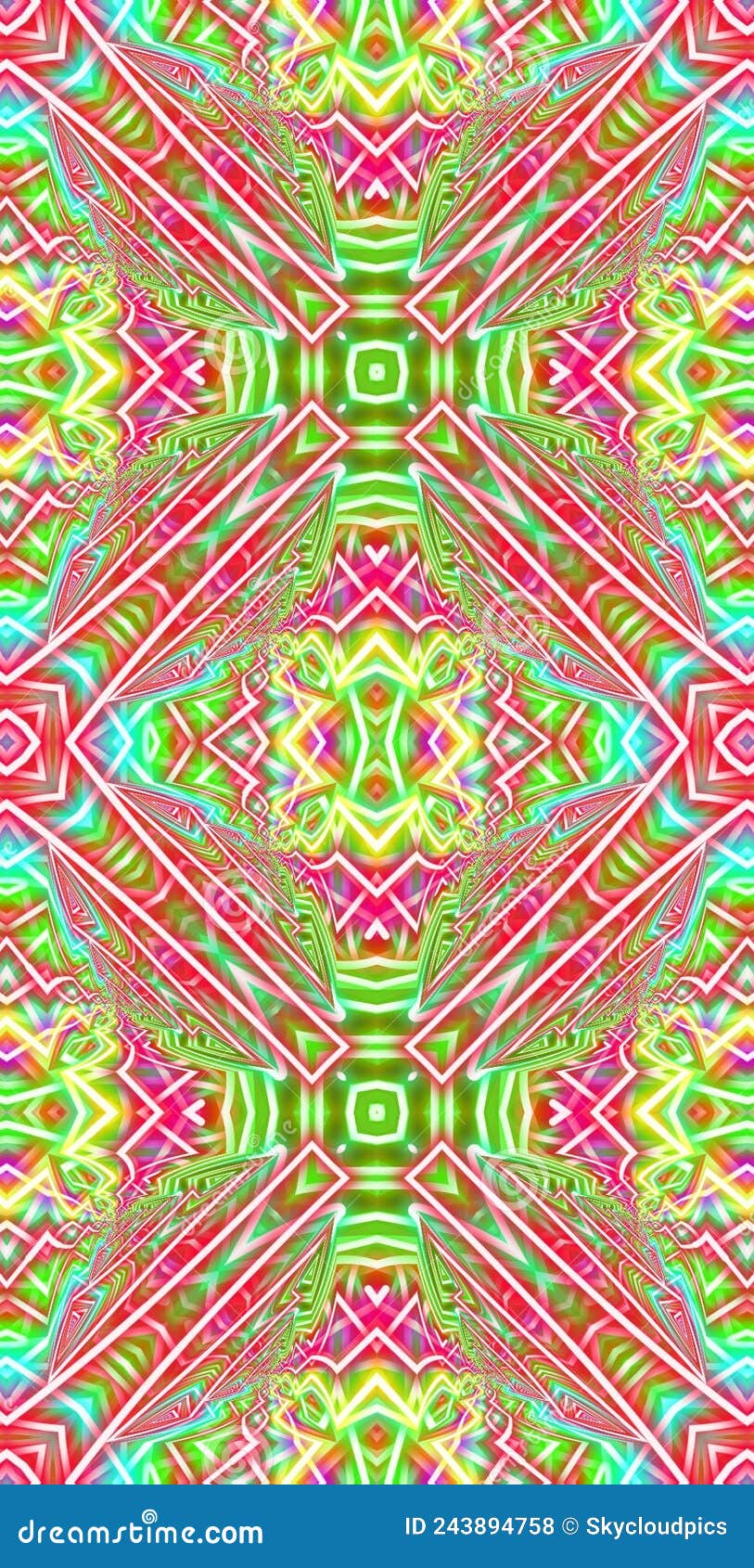 Fractodome Colorful Seamless Fractal Patterns Stock Illustration ...