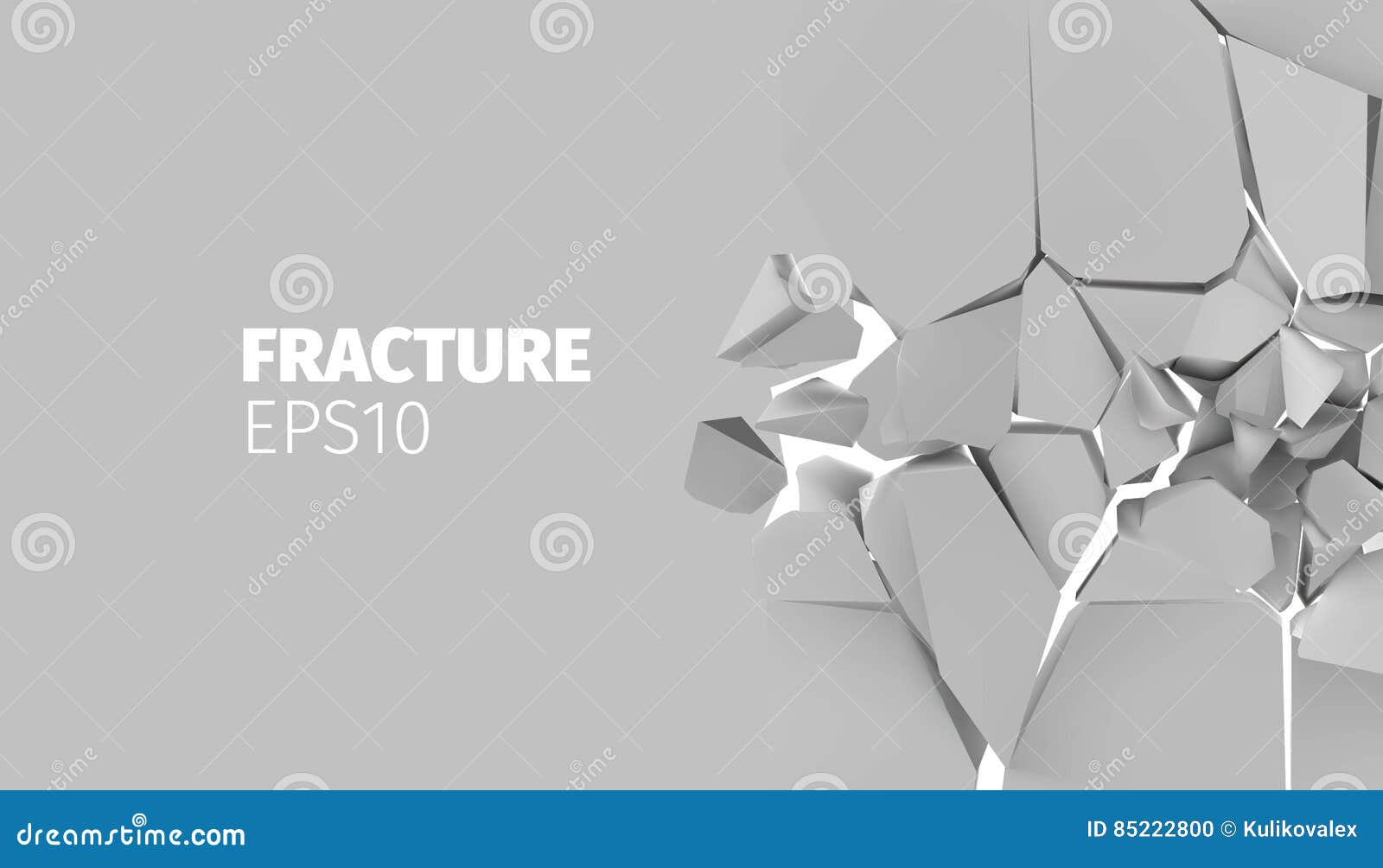 Fracture Background For Banner. Rock Explode And Destruction Stock ...