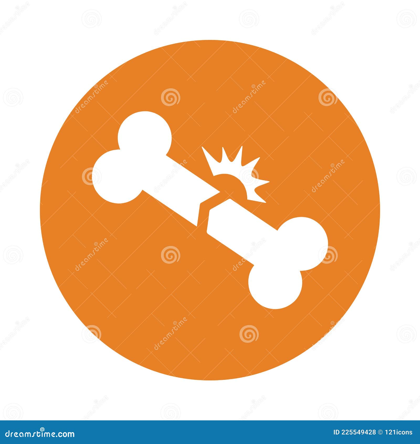 Fracture Broken Bone Crack Bone Icon. Simple Line Outline Vector ...