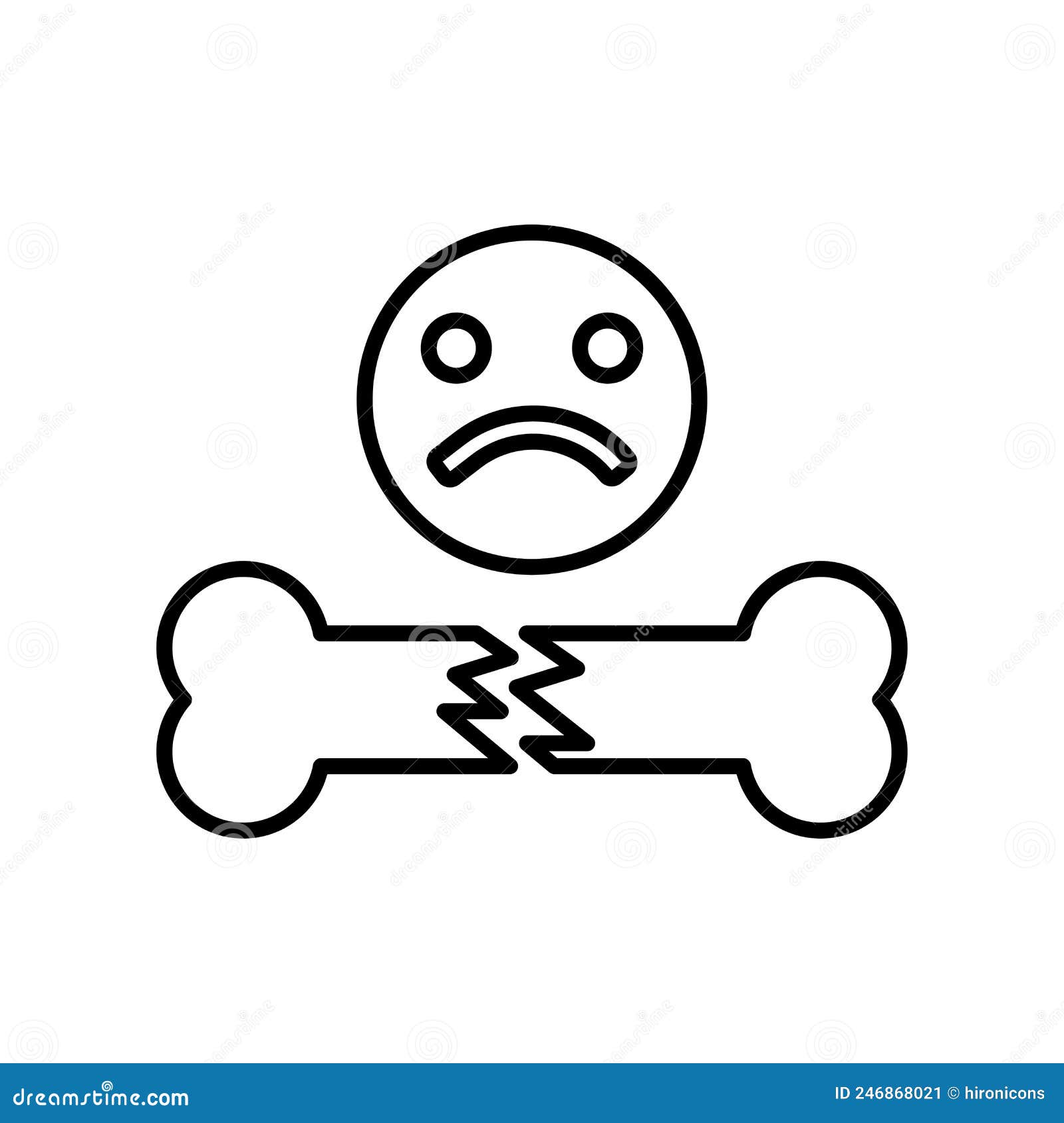 Fracture, Broken Bone Concept Icon. Traumatology, Human Skeleton Injury ...