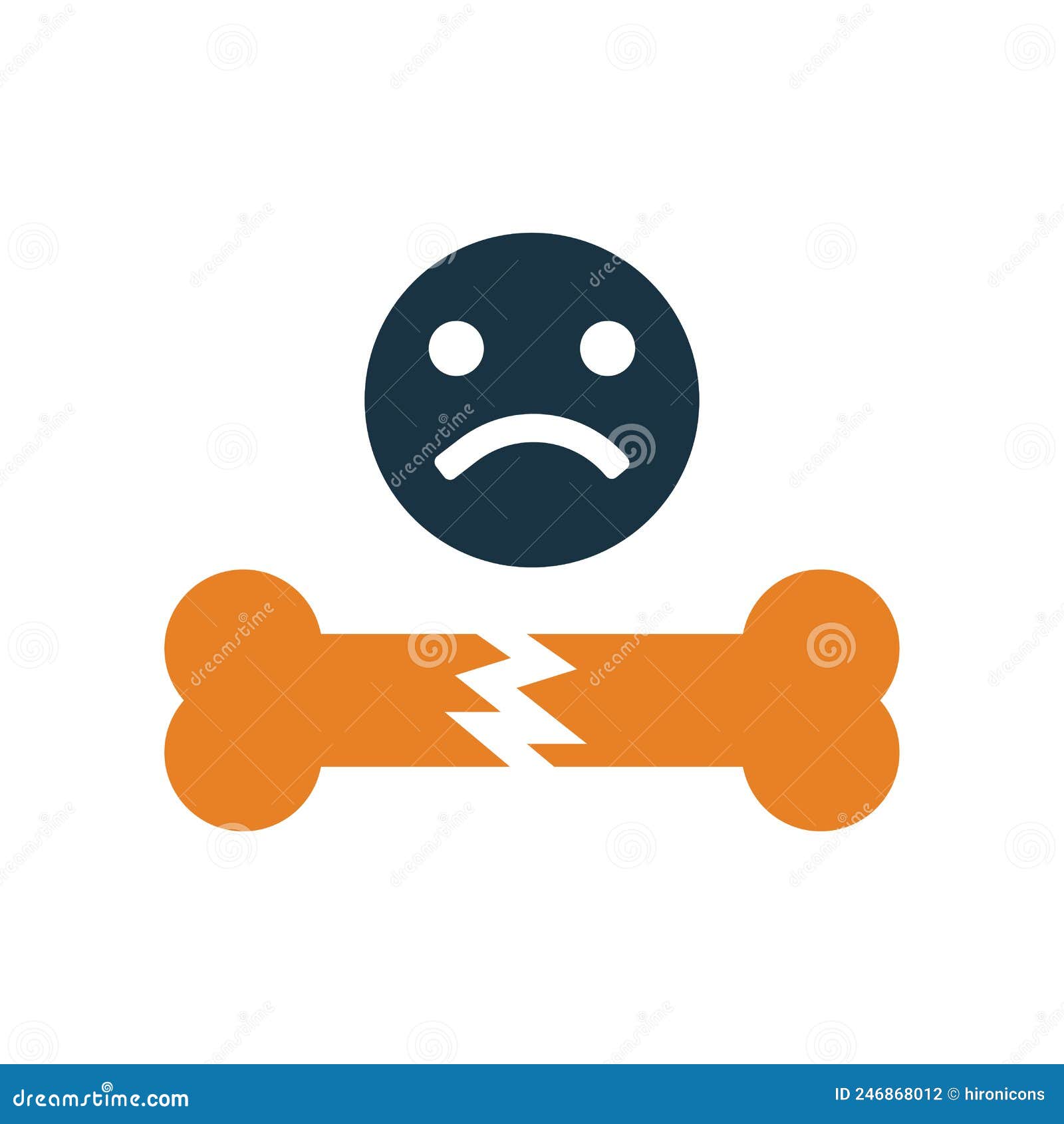 Fracture Broken Bone Crack Bone Icon. Simple Line Outline Vector ...