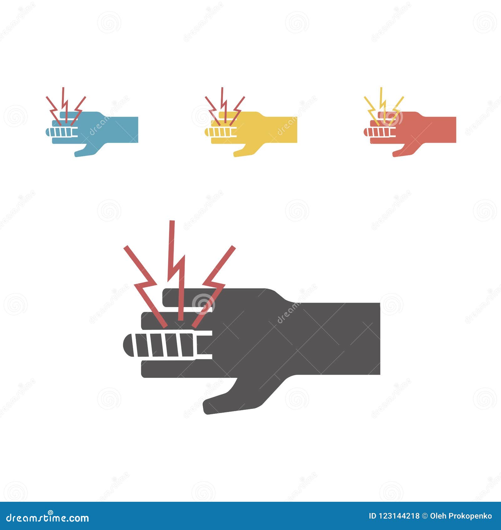 Fracture of a Finger Icon. Vector Signs. Stock Vector - Illustration of ...