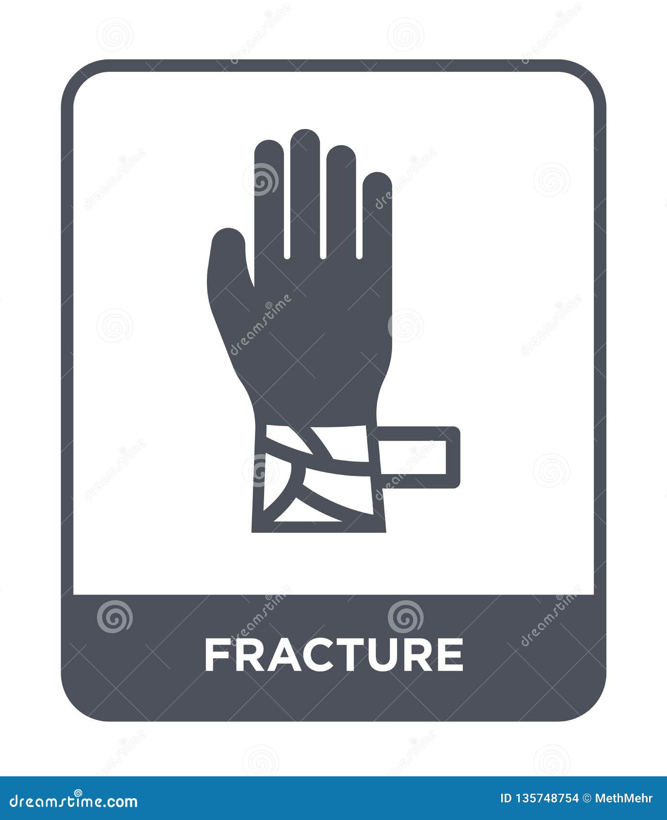 Fracture Icon in Trendy Design Style. Fracture Icon Isolated on White ...
