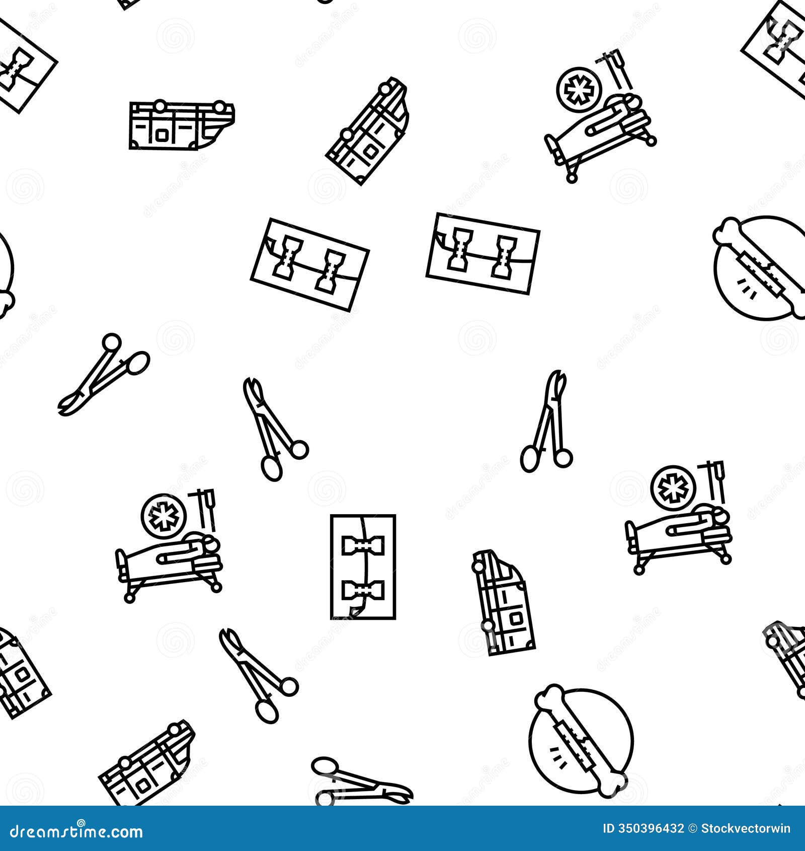 Fracture Injury Bone Break Seamless Pattern Vector Stock Illustration ...