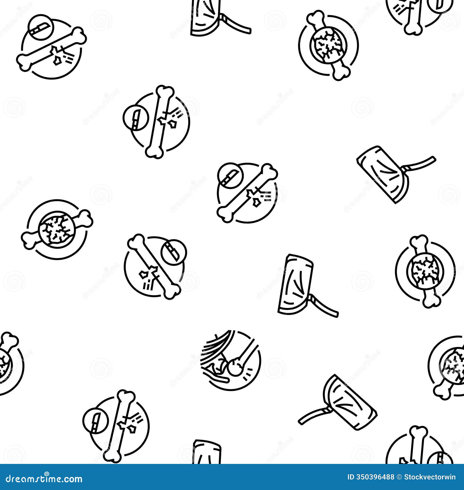 Fracture Injury Bone Break Seamless Pattern Vector Stock Illustration ...