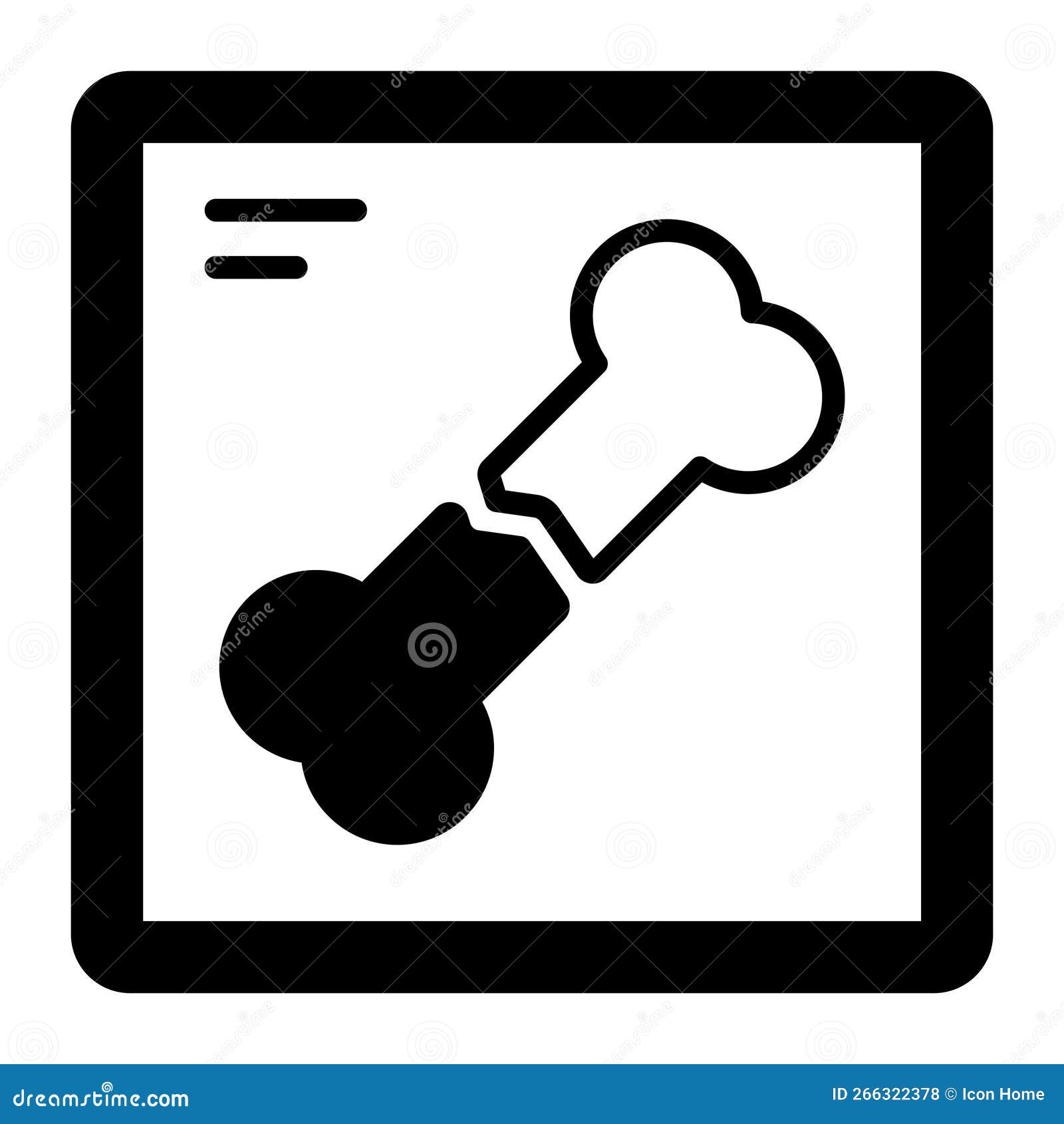 Fractured Bone Icon. Types Of Spiral Fractures In Human Isolated On ...