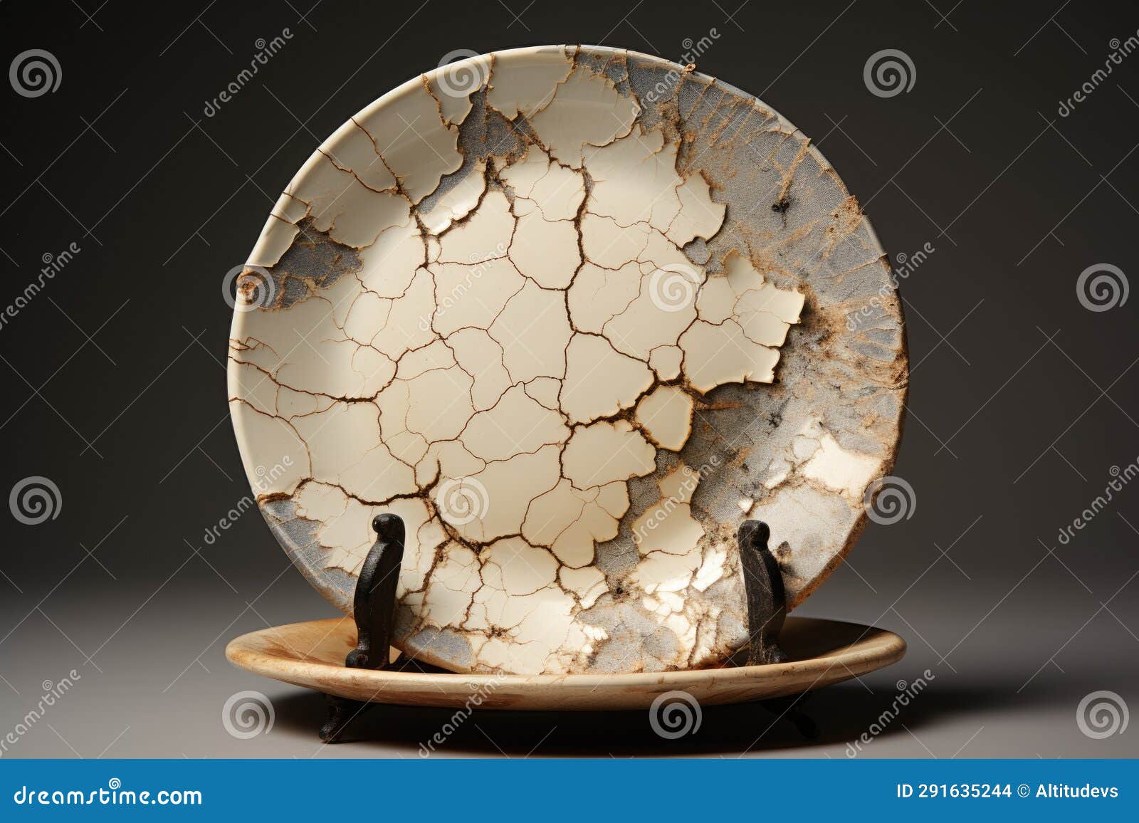 Fractured Ceramic Plate Restored Stock Photo - Image of restoration ...