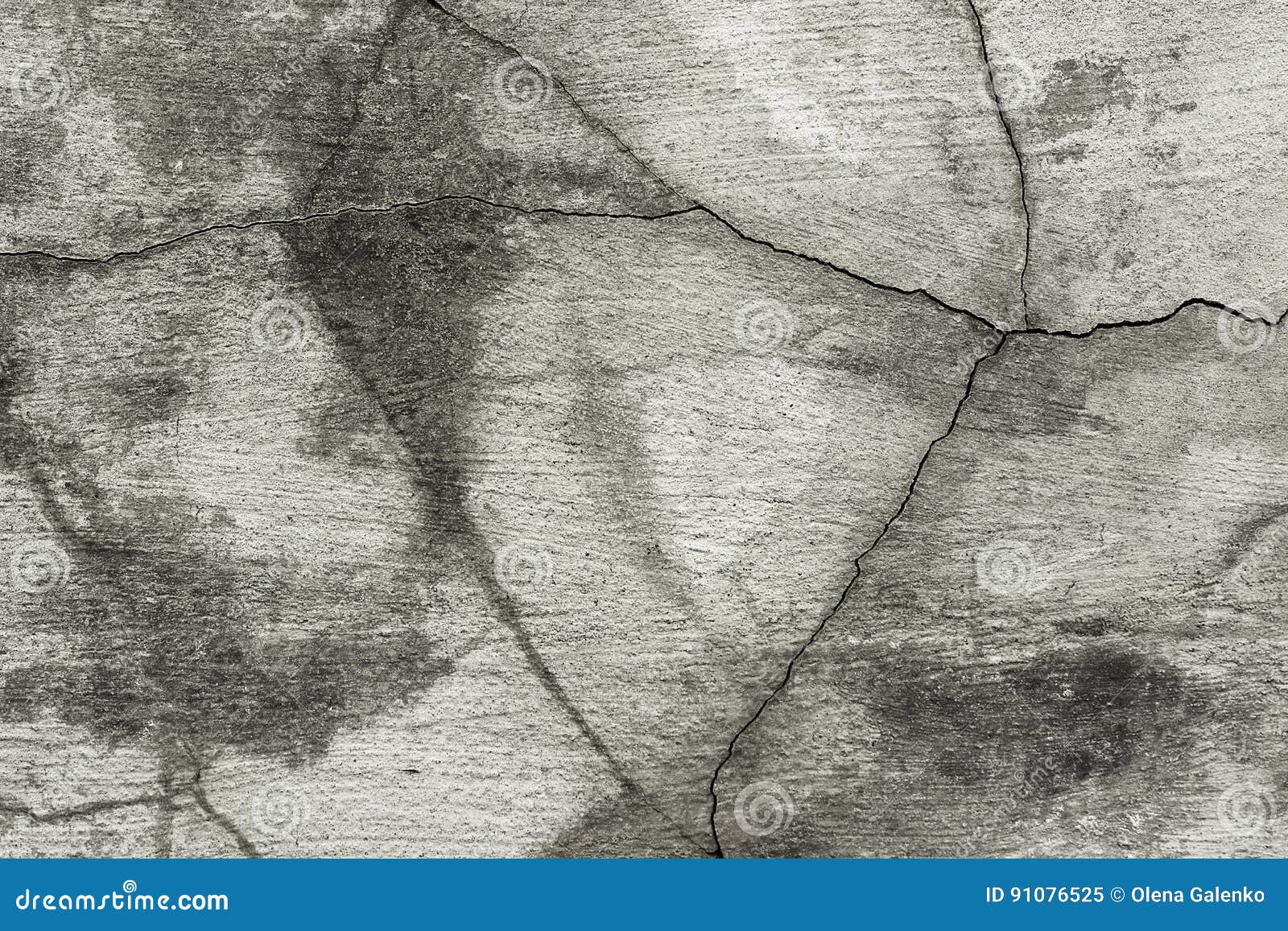 Fractured Concrete Surface Closeup Background or Texture. Stock Image ...
