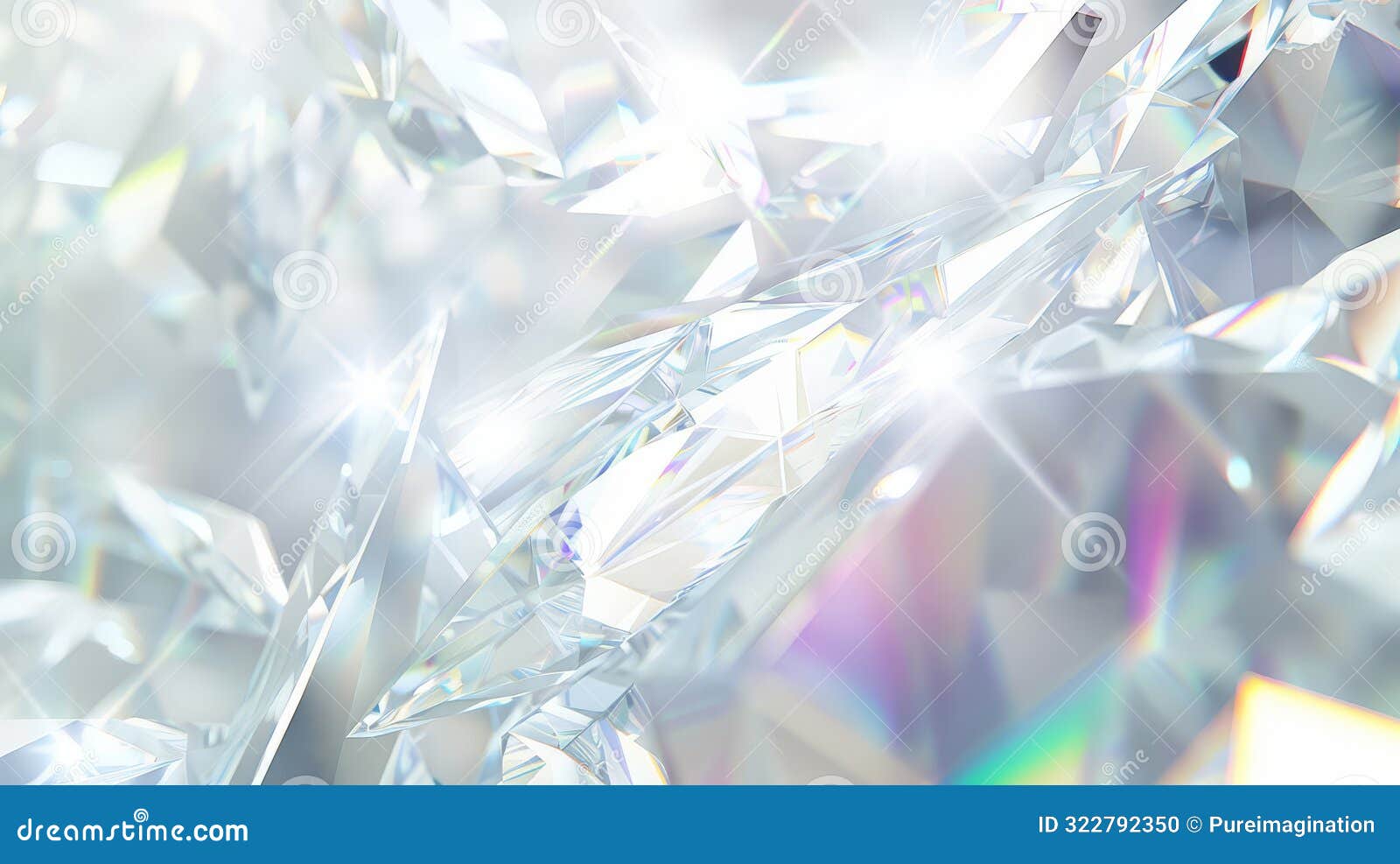 Fractured Crystals Refract Light Into Mesmerizing Spectrum Stock Image ...