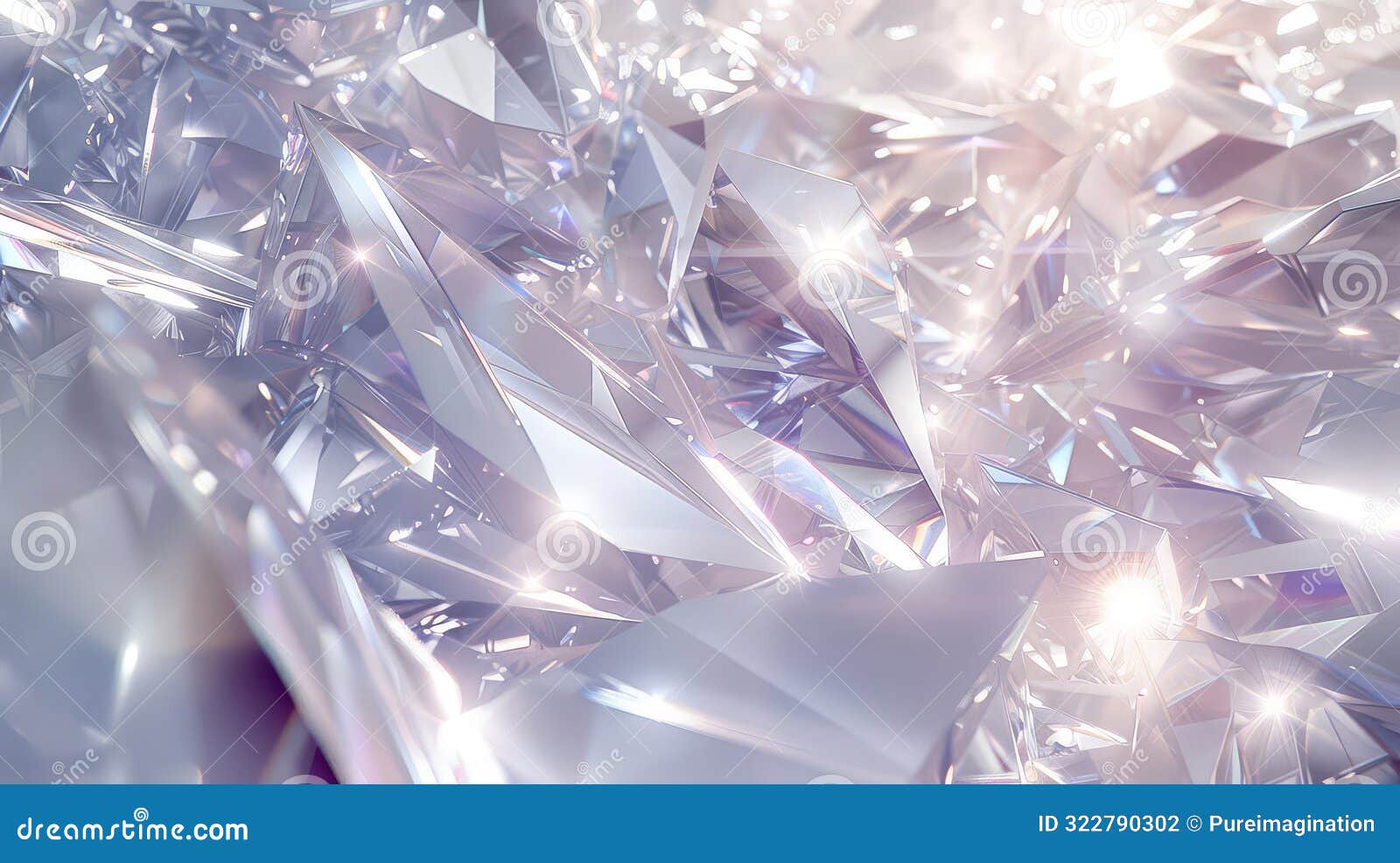 Fractured Crystals Reveal Mesmerizing Spectrum Refraction Stock ...