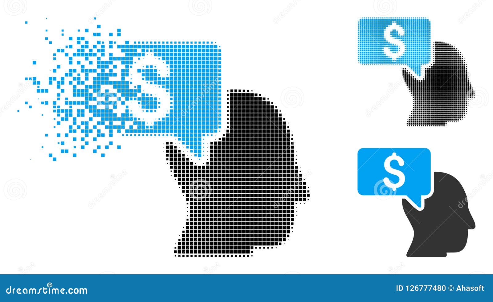 Fractured Dot Halftone Businessman Idea Icon Stock Vector ... Fractured Dot Halftone Businessman Idea Icon Stock Vector ...
