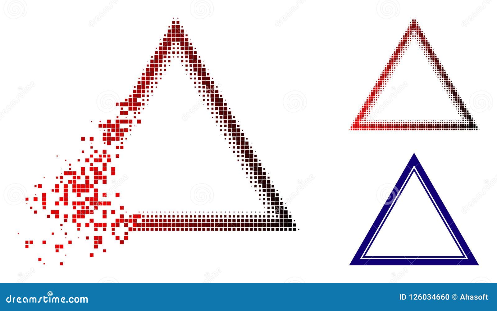 Fractured Dot Halftone Double Triangle Frame Icon Stock Vector ... Fractured Dot Halftone Double Triangle Frame Icon Stock Vector ...