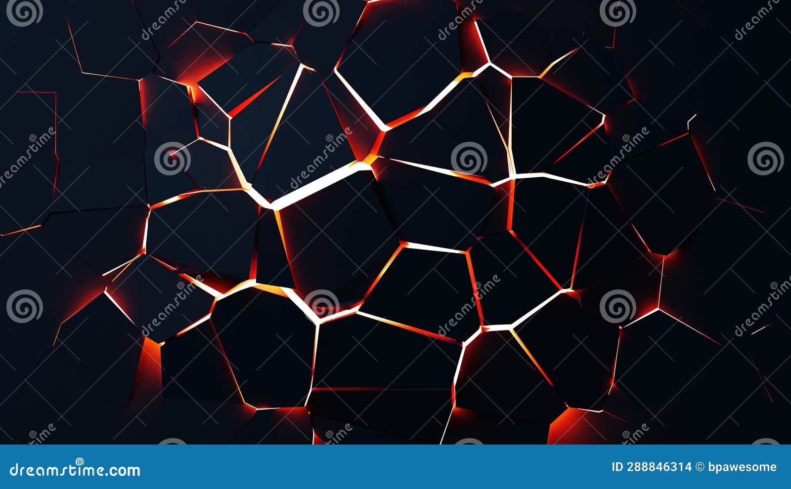 Fractured Geometry: Modern Abstract 3D Background with Crushing ...