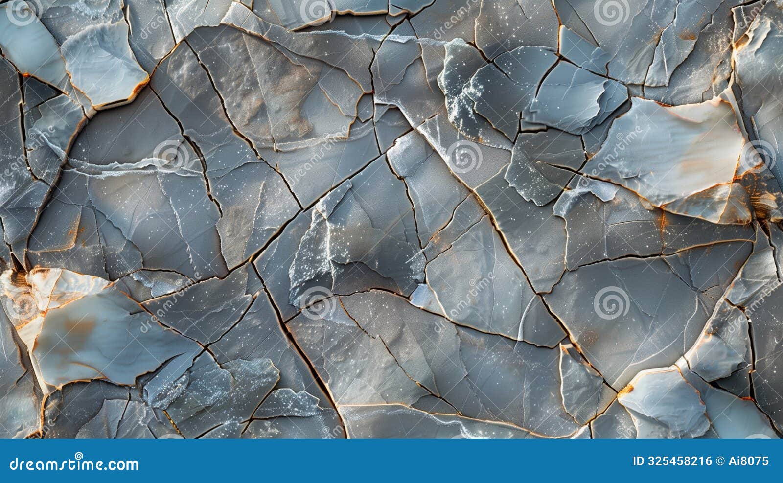 Fractured Gray Rock Surface with Intricate Cracks Texture Background ...