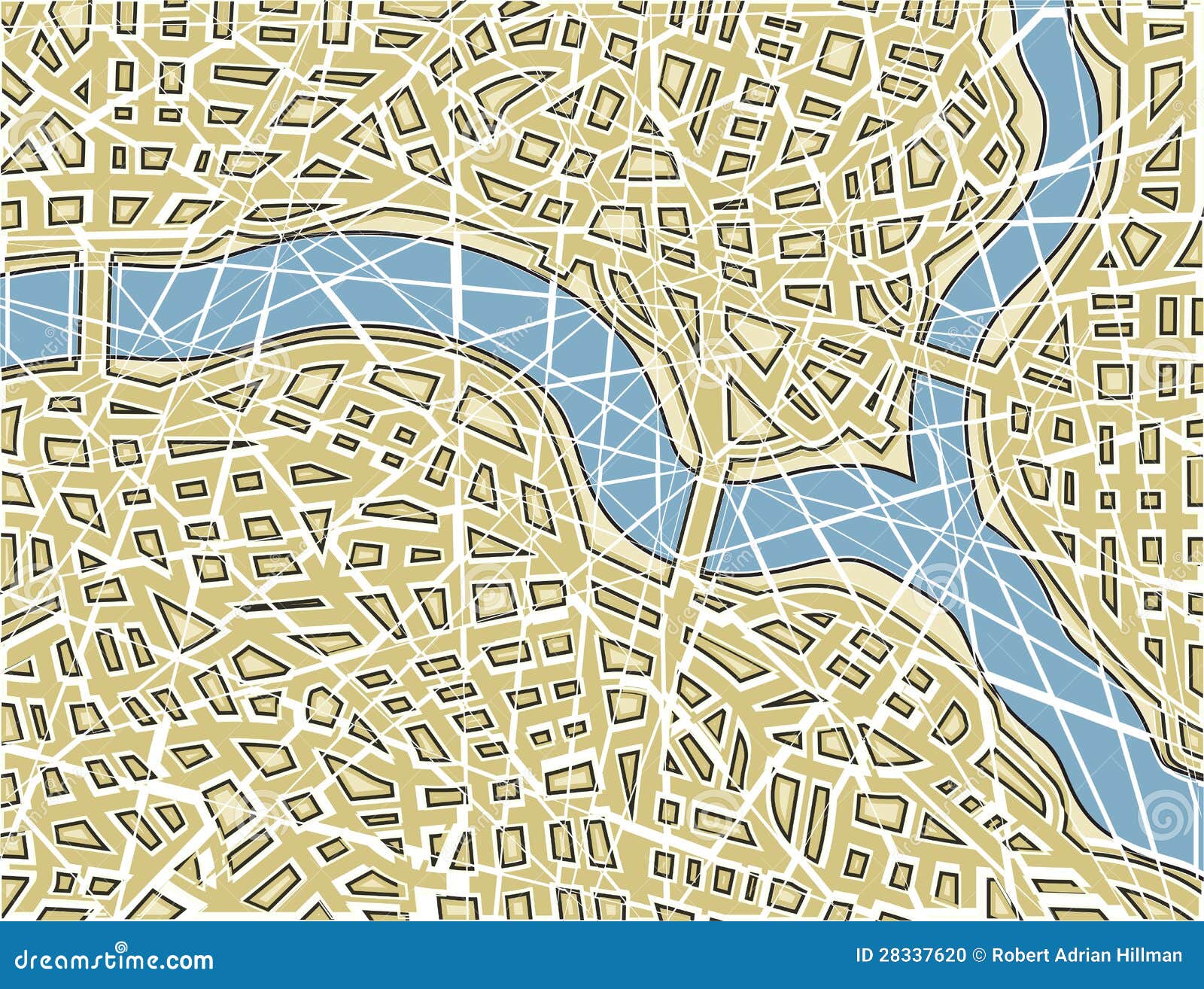 Fractured map stock vector. Illustration of cracked, town - 28337620