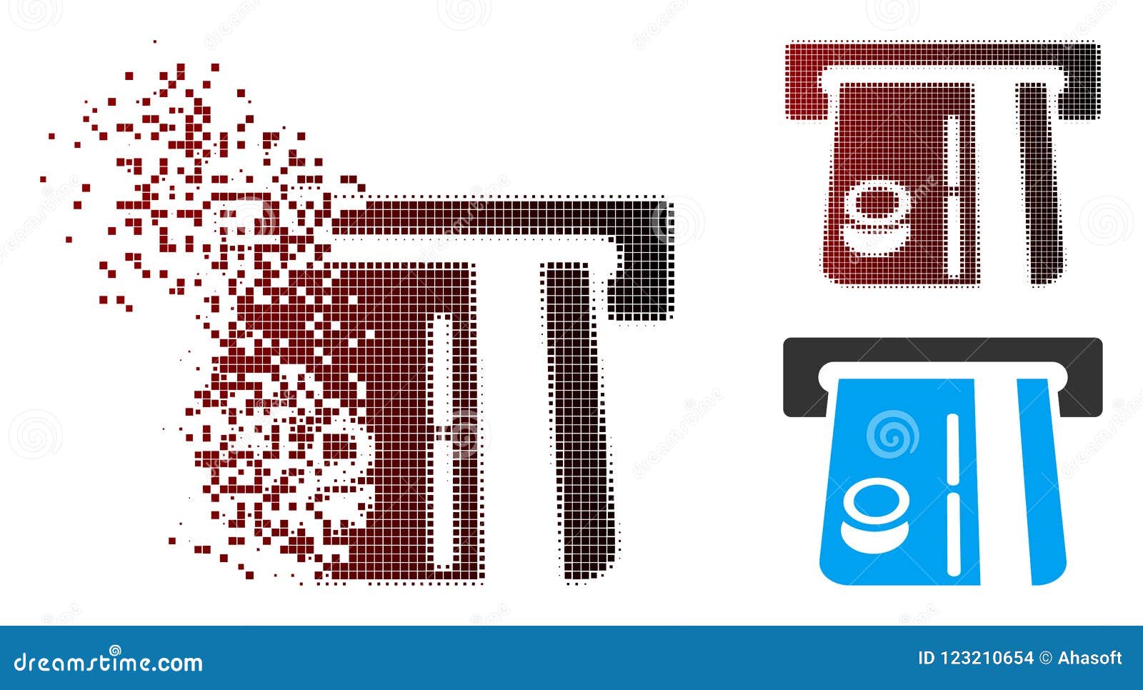 Fractured Pixel Halftone Bank Terminal Icon Stock Vector - Illustration ... Fractured Pixel Halftone Bank Terminal Icon Stock Vector - Illustration ...