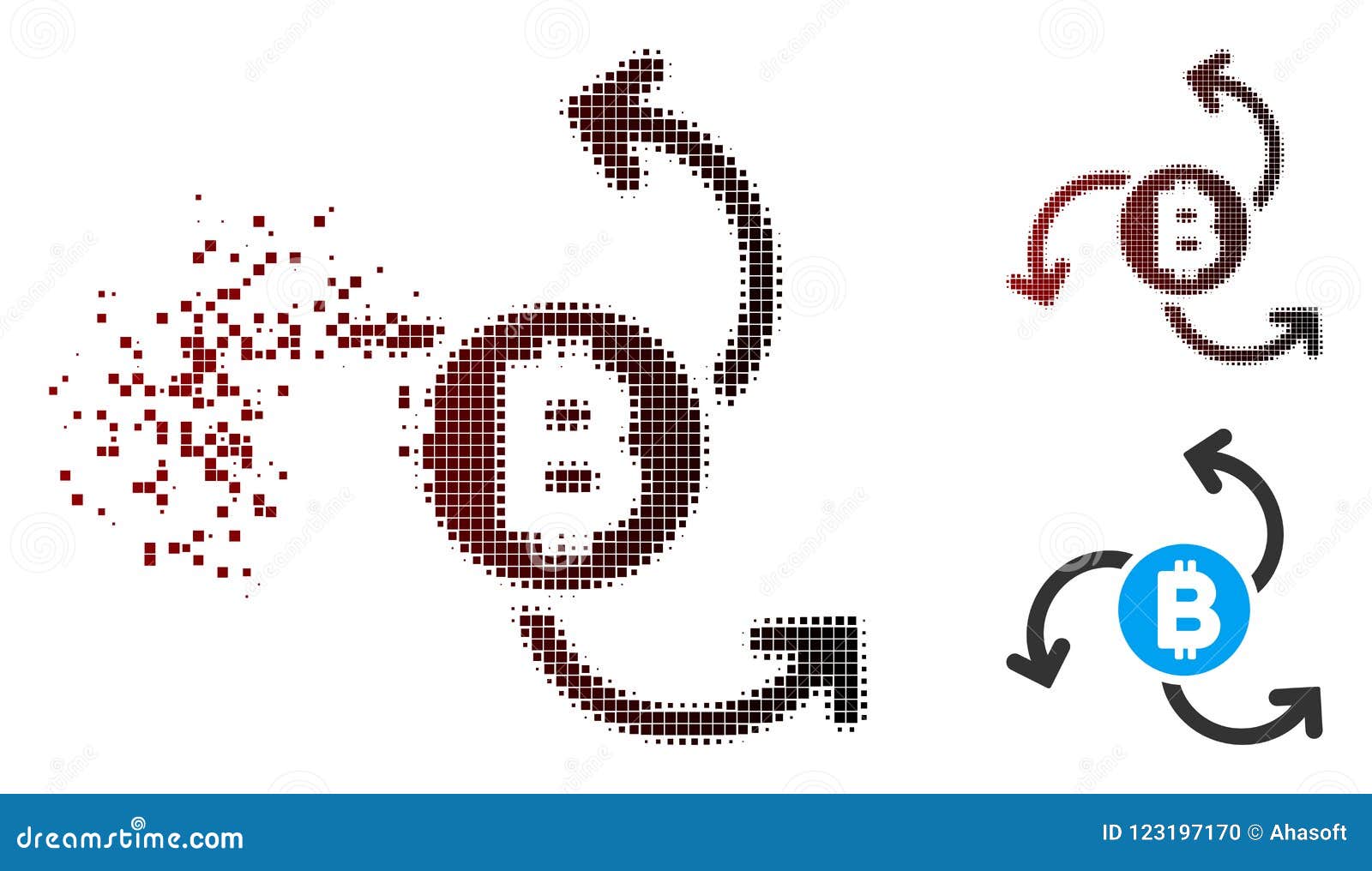 Fractured Pixel Halftone Bitcoin Source Swirl Icon Stock Vector ... Fractured Pixel Halftone Bitcoin Source Swirl Icon Stock Vector ...