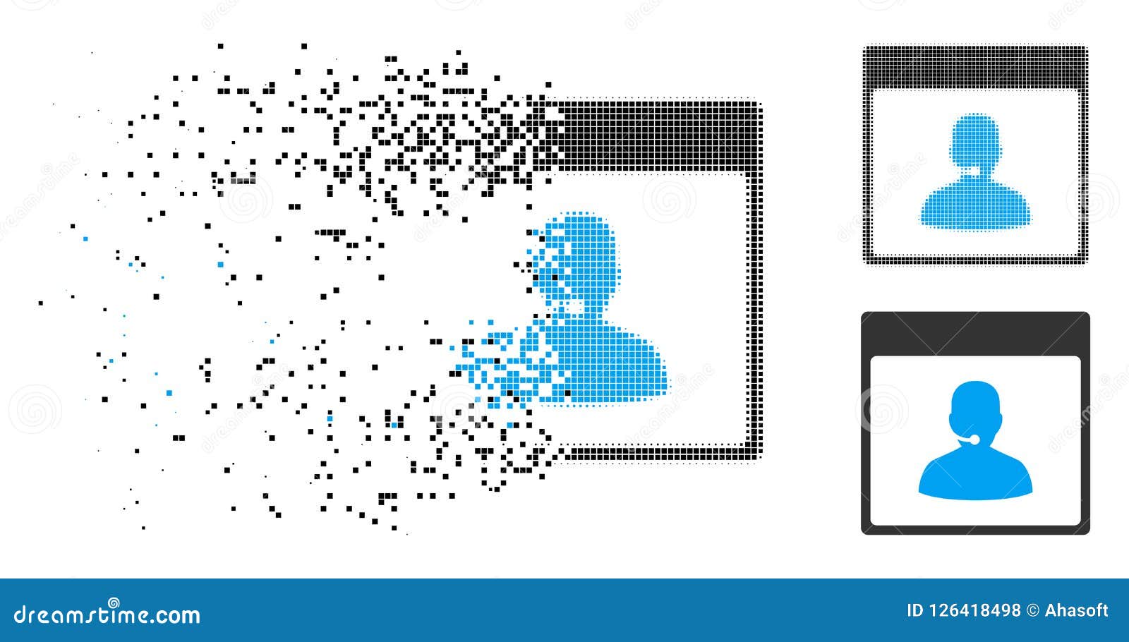 Fractured Pixel Halftone Call Center Manager Calendar Page Icon Stock ... Fractured Pixel Halftone Call Center Manager Calendar Page Icon Stock ...