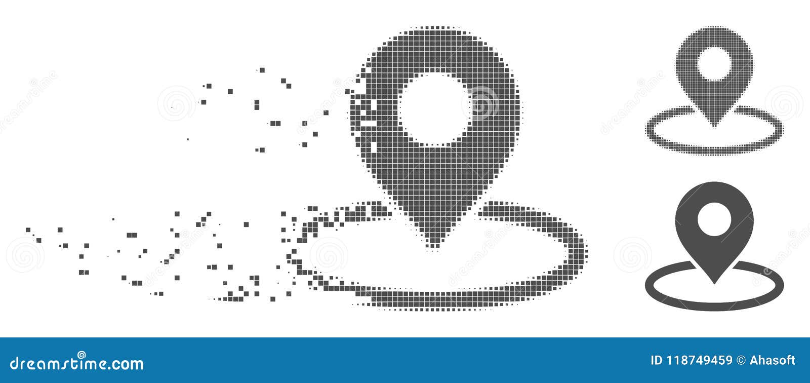 Fractured Pixel Halftone Map Marker Location Icon Stock Vector ... Fractured Pixel Halftone Map Marker Location Icon Stock Vector ...