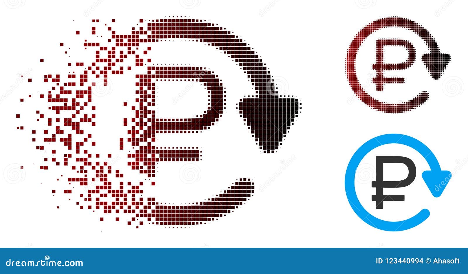 Fractured Pixel Halftone Rouble Recurring Payment Icon Stock Vector ... Fractured Pixel Halftone Rouble Recurring Payment Icon Stock Vector ...