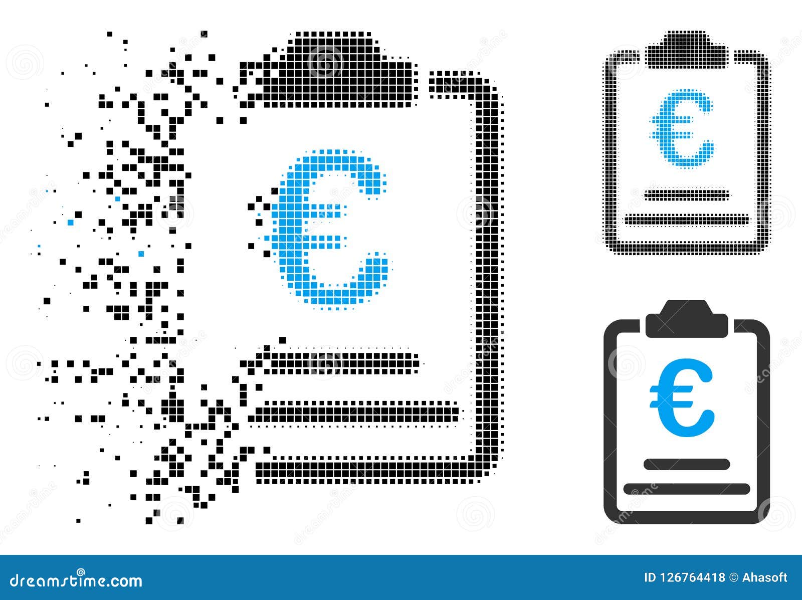 Fractured Pixelated Halftone Stack Icon Cartoon Vector | CartoonDealer ...