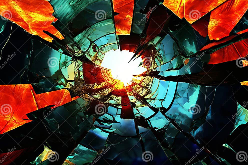 Fractured Reality a Fractured Shattered Digital Collage Effect Stock ...