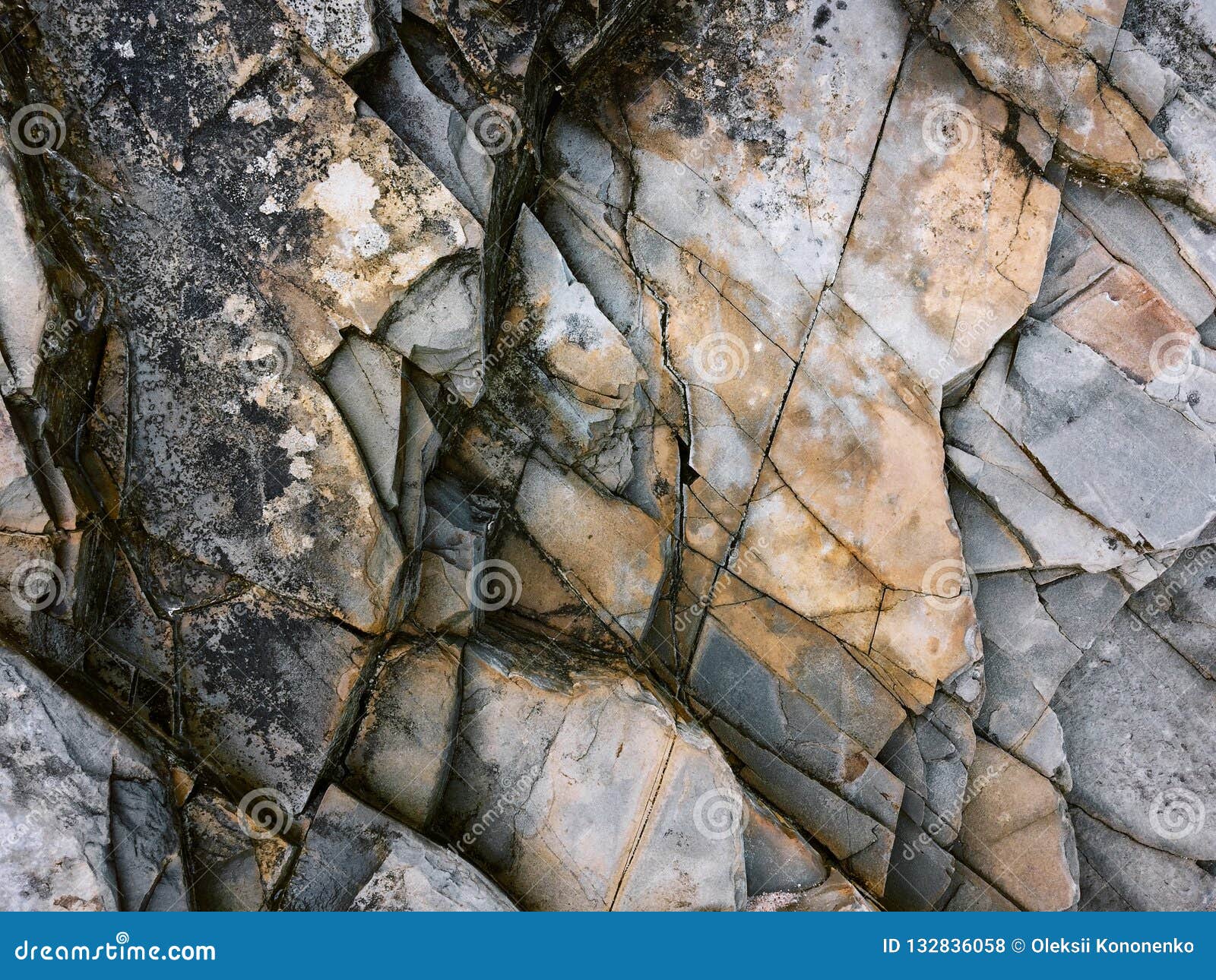 Fractured Rock Strata On The Ness Of Sound, Shetland, UK - Lerwick ...