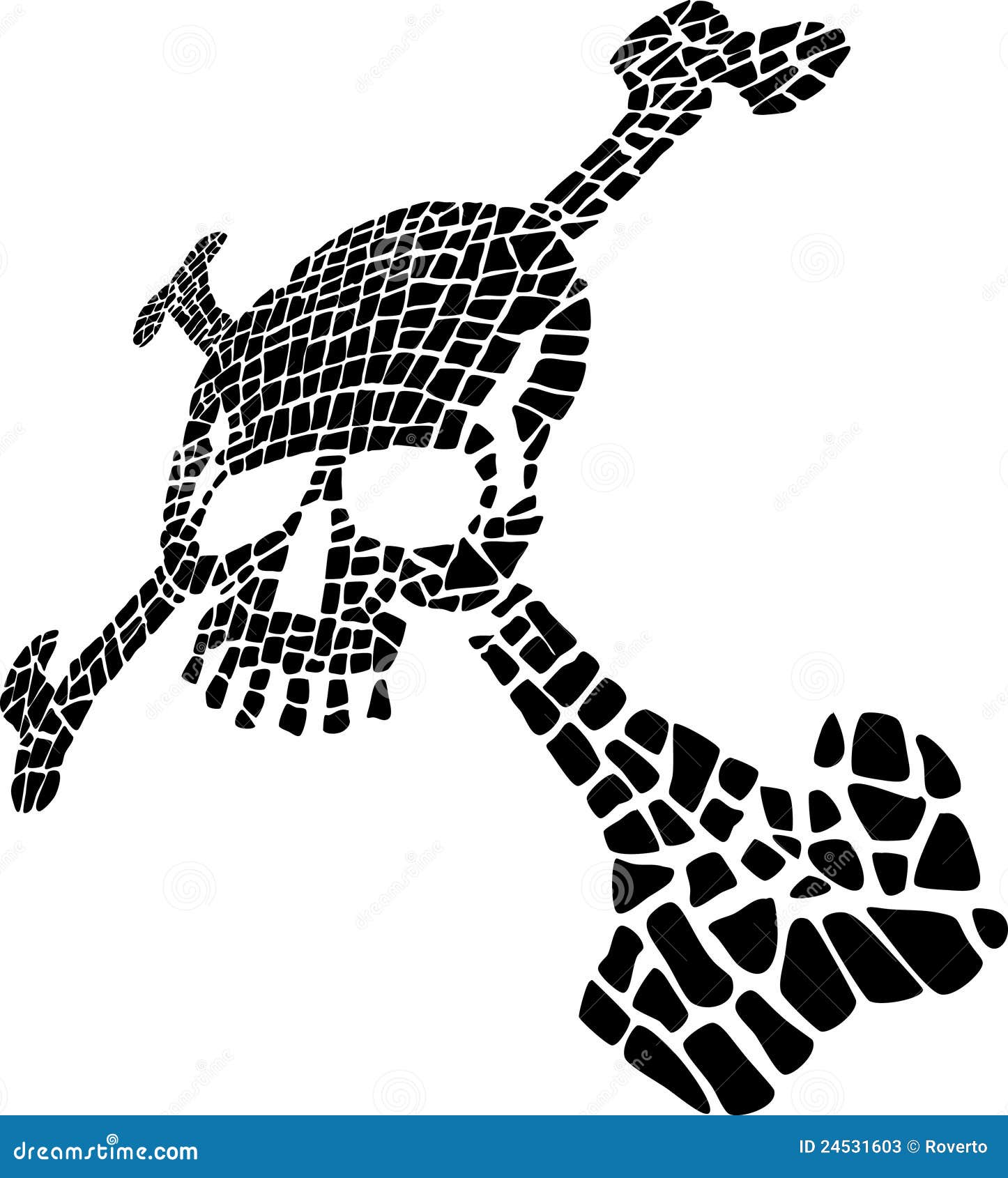 Fractured skull stock vector. Illustration of repeating - 24531603