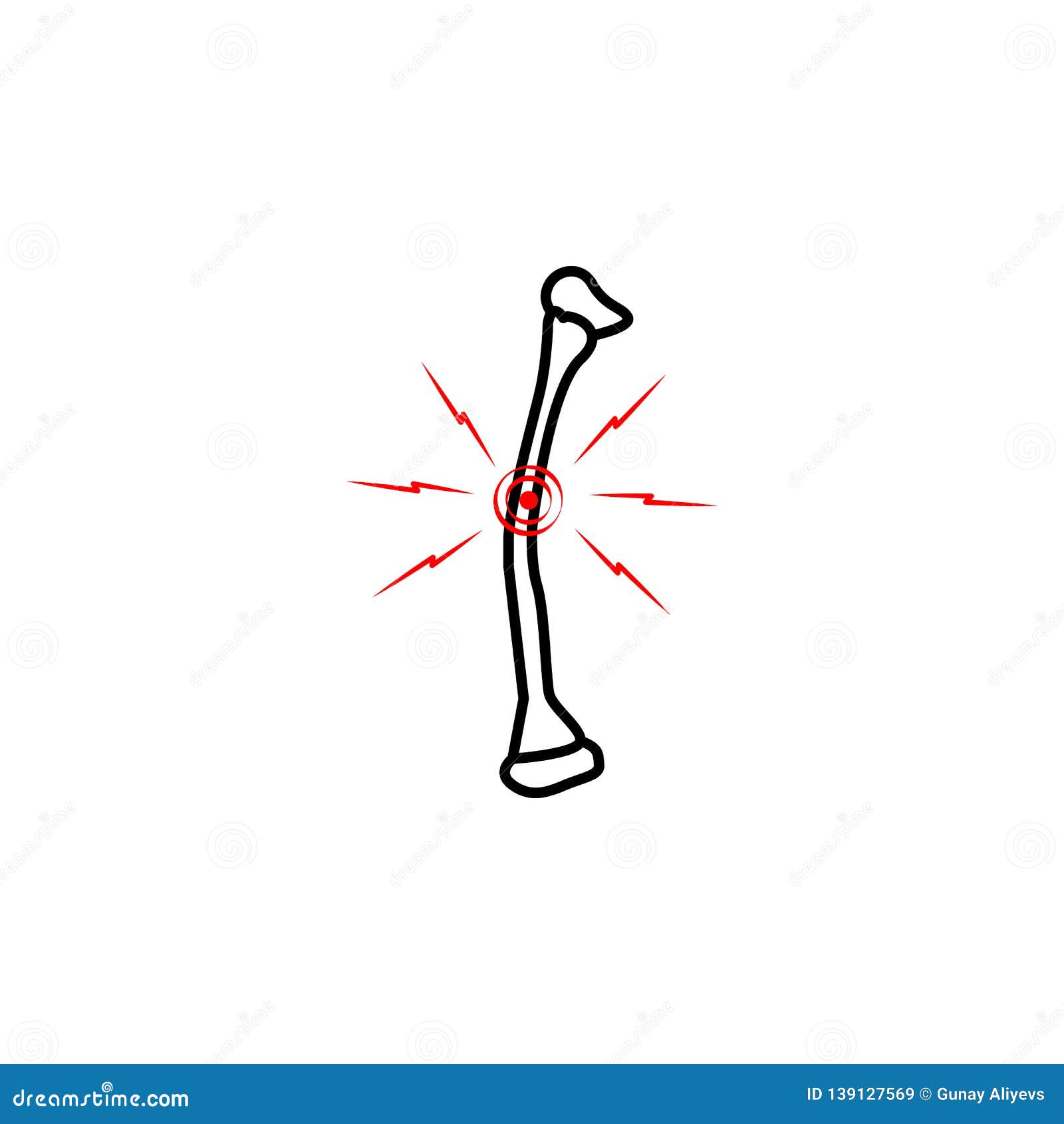 Fractures, Bone, Pain Icon. Element of Health Care for Mobile Concept ...