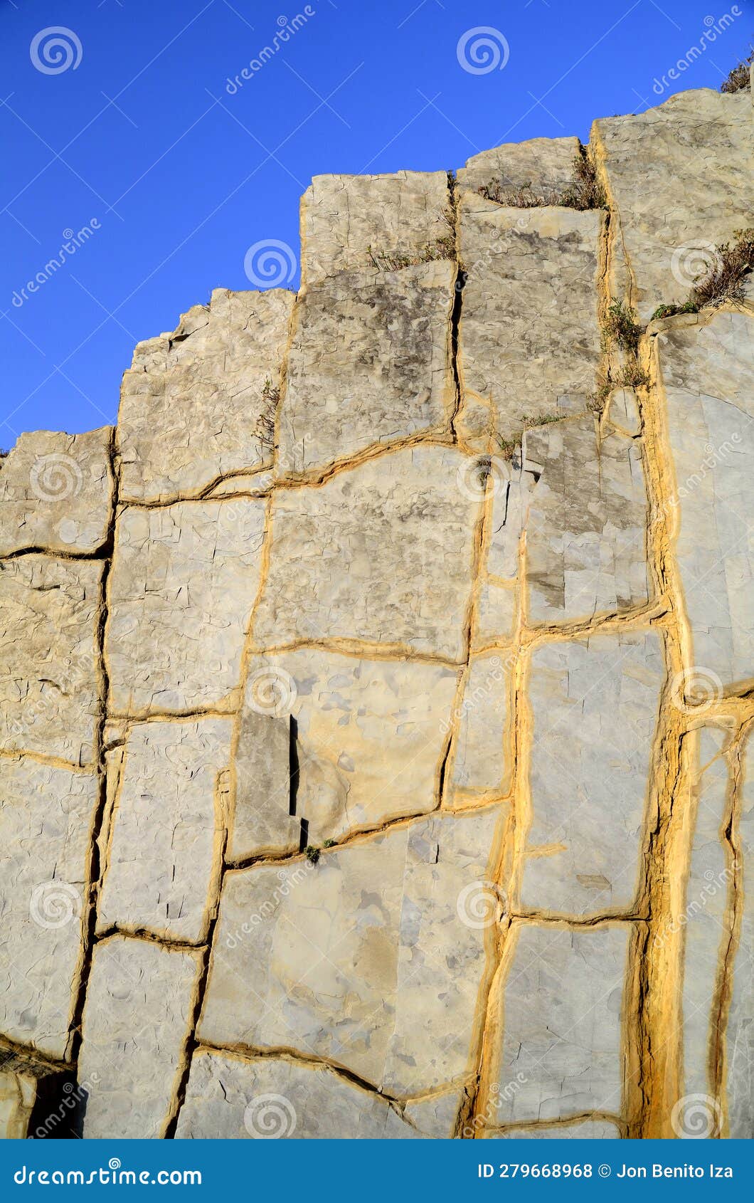 Fractures Called Joints in a Sedimentary Rock Stock Photo - Image of ...