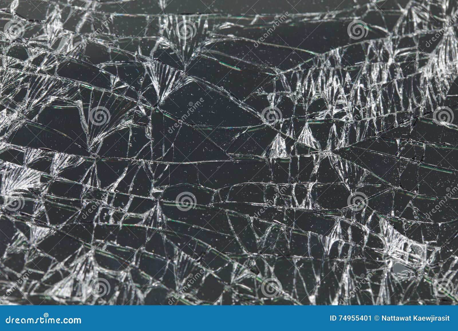 Fractures of the screen stock image. Image of windshield - 74955401