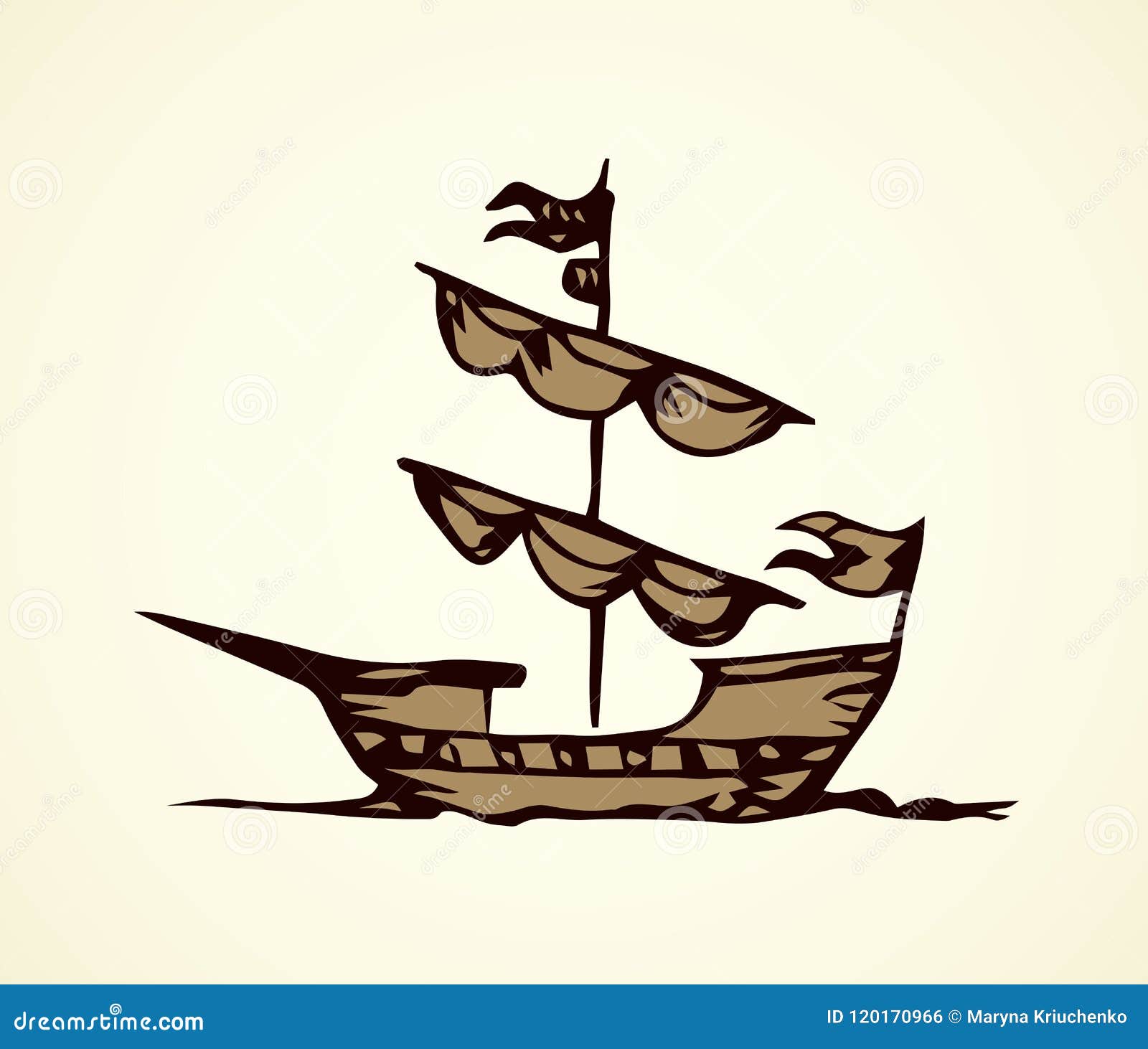 Fragata Desenho do vetor ilustração do vetor. Ilustração de veleiro ...