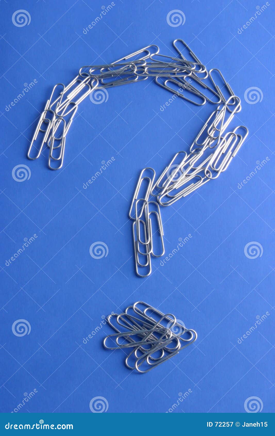 Fragezeichen stockbild. Bild von büro, befestigung, papierklammern - 72257