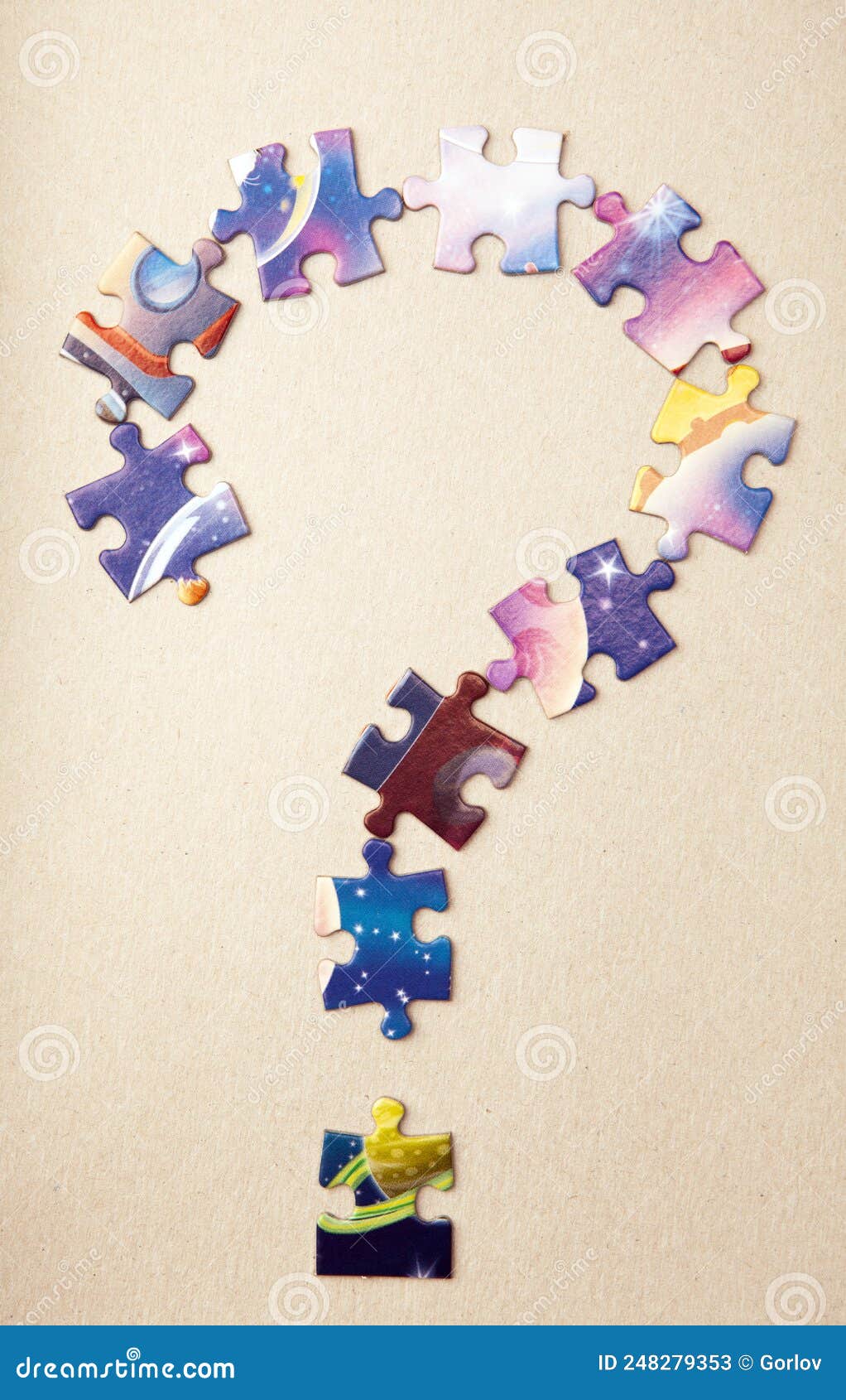 Fragezeichen Des Puzzle-Elements Stockbild - Bild von herausforderung ...