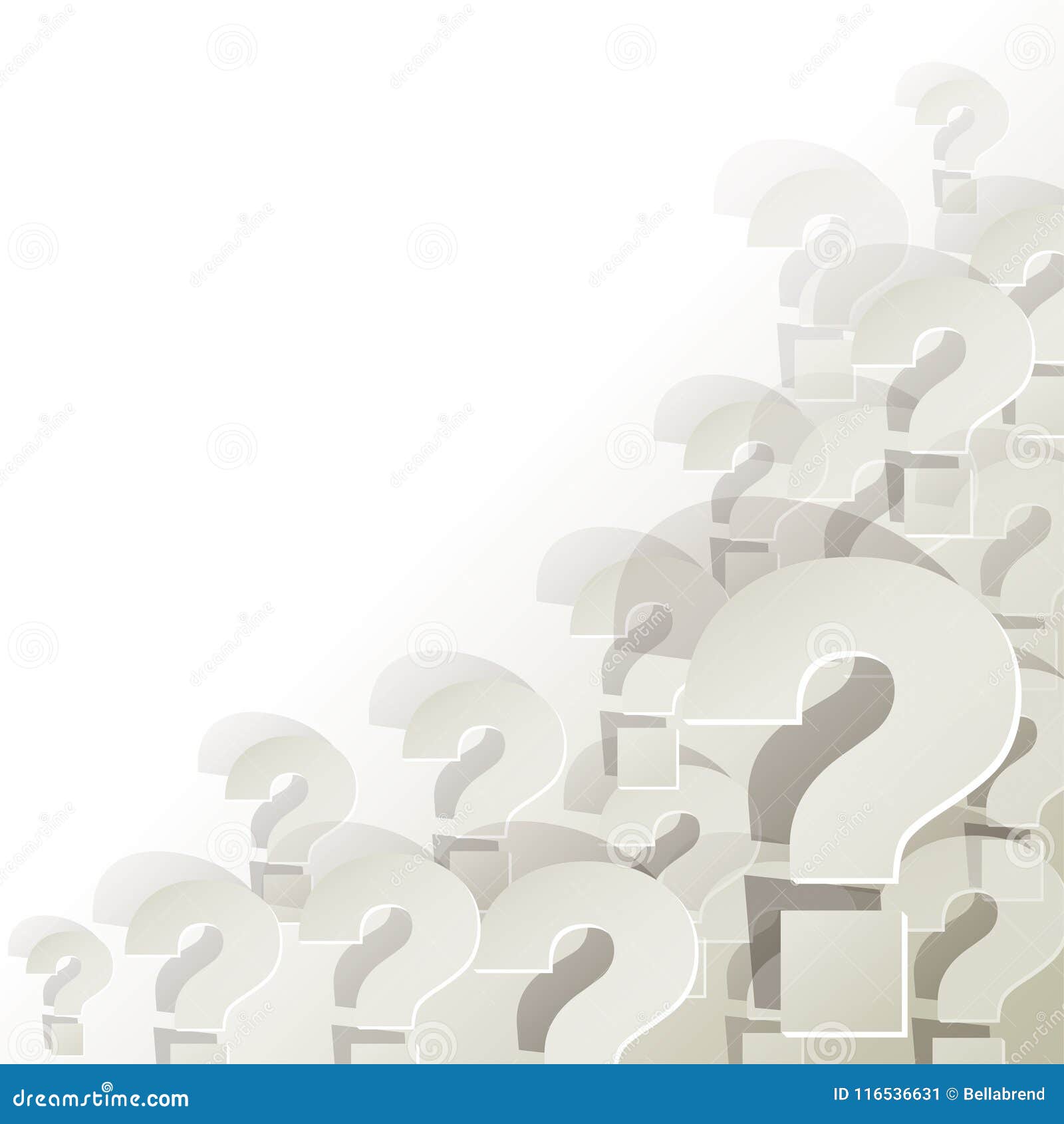 Fragezeichen Weiß in Der Ecke Auf Einem Weißen Hintergrund Vektor ...