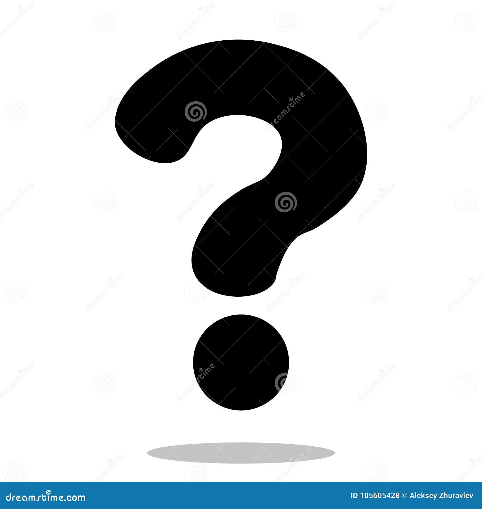 Fragezeichen-Zeichenikone, Illustration Flache Art Stock Abbildung ...