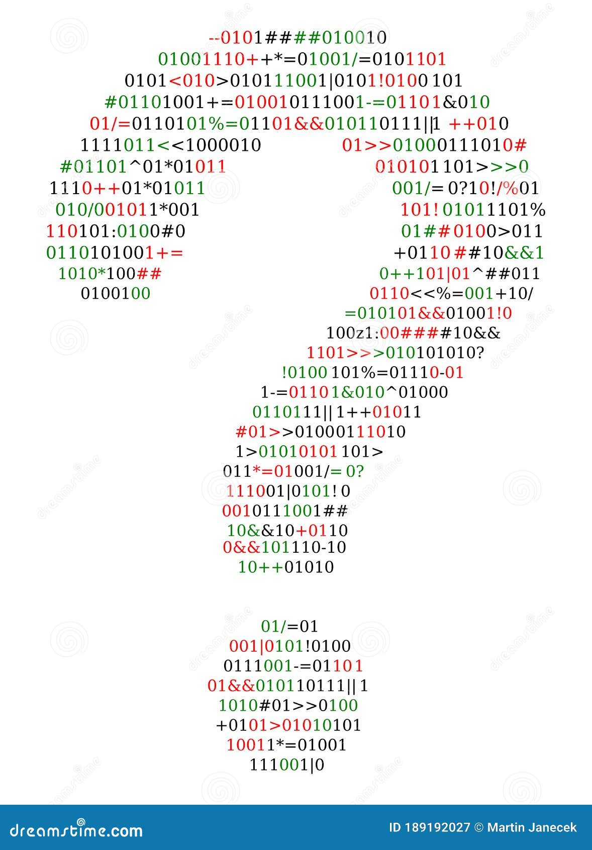Fragezeichenquellcode Des Abstrakten Symbols Vektor Abbildung ...