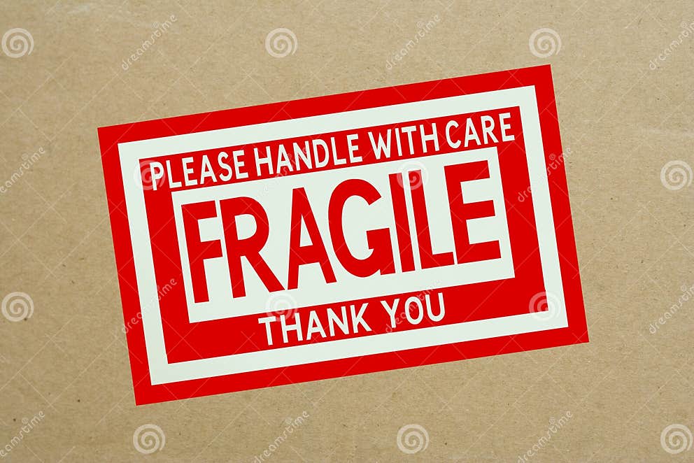 Fragile stock image. Image of breakable, label, design - 12459769