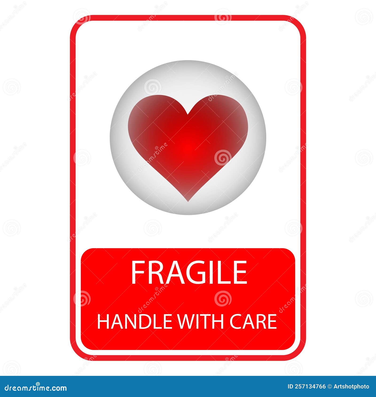 Fragile Handle With Care Label Sticker Cartoon Vector | CartoonDealer ...