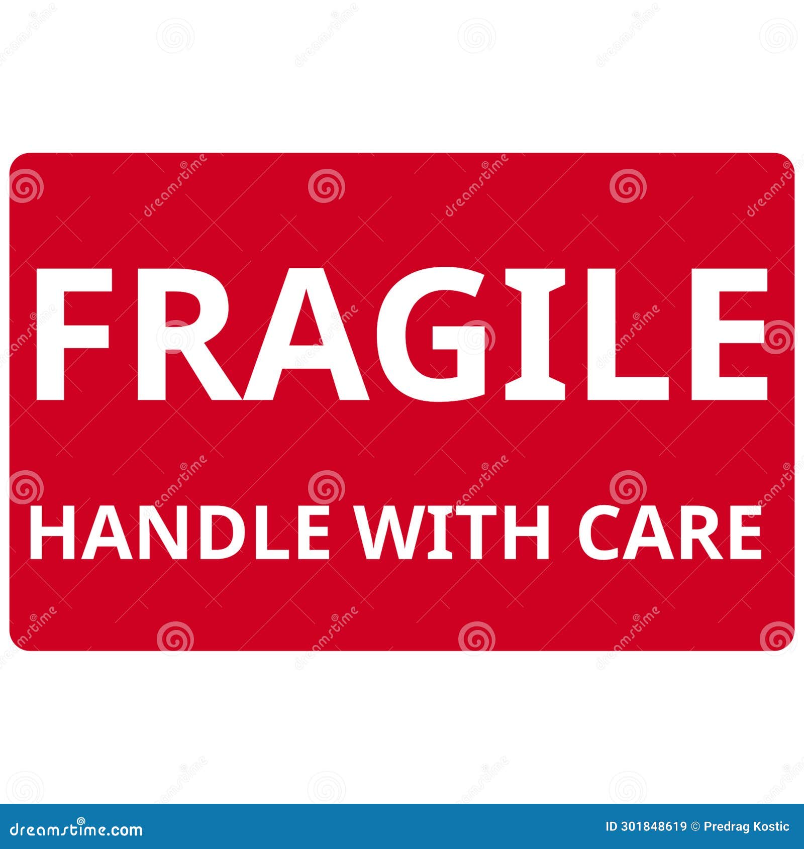 Fragile Banner Template. Fragile Ribbon Label. Vector Illustration ...