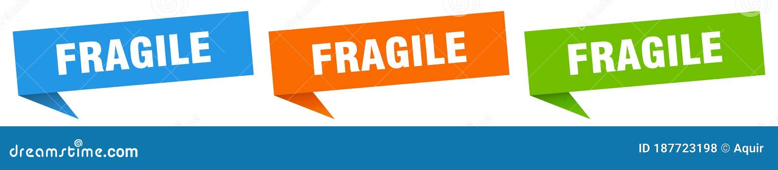 Fragile Banner. Fragile Speech Bubble Label Set Stock Vector ...