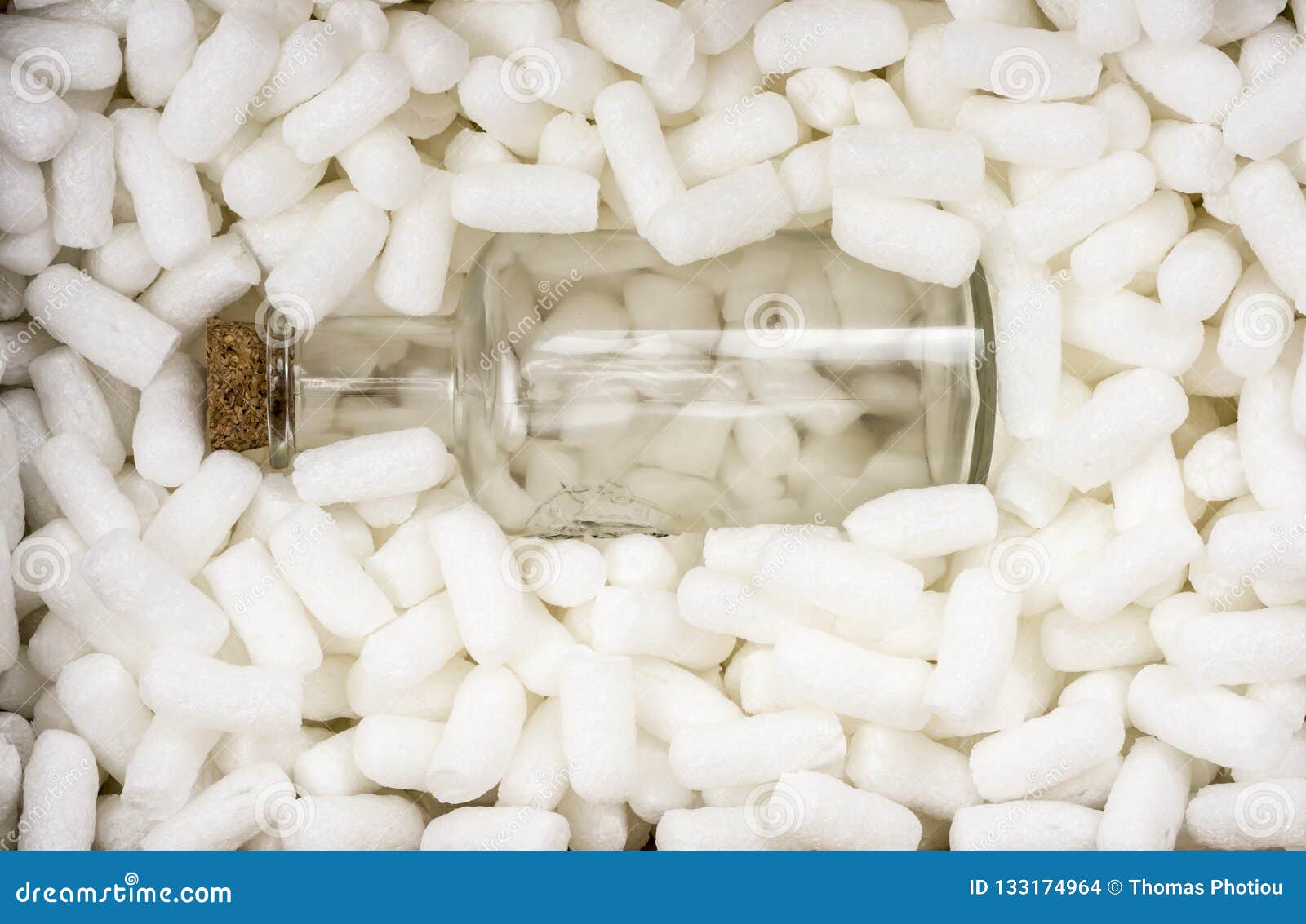 Fragile Bottle in Foam Pellets Stock Photo - Image of pattern, pack ...