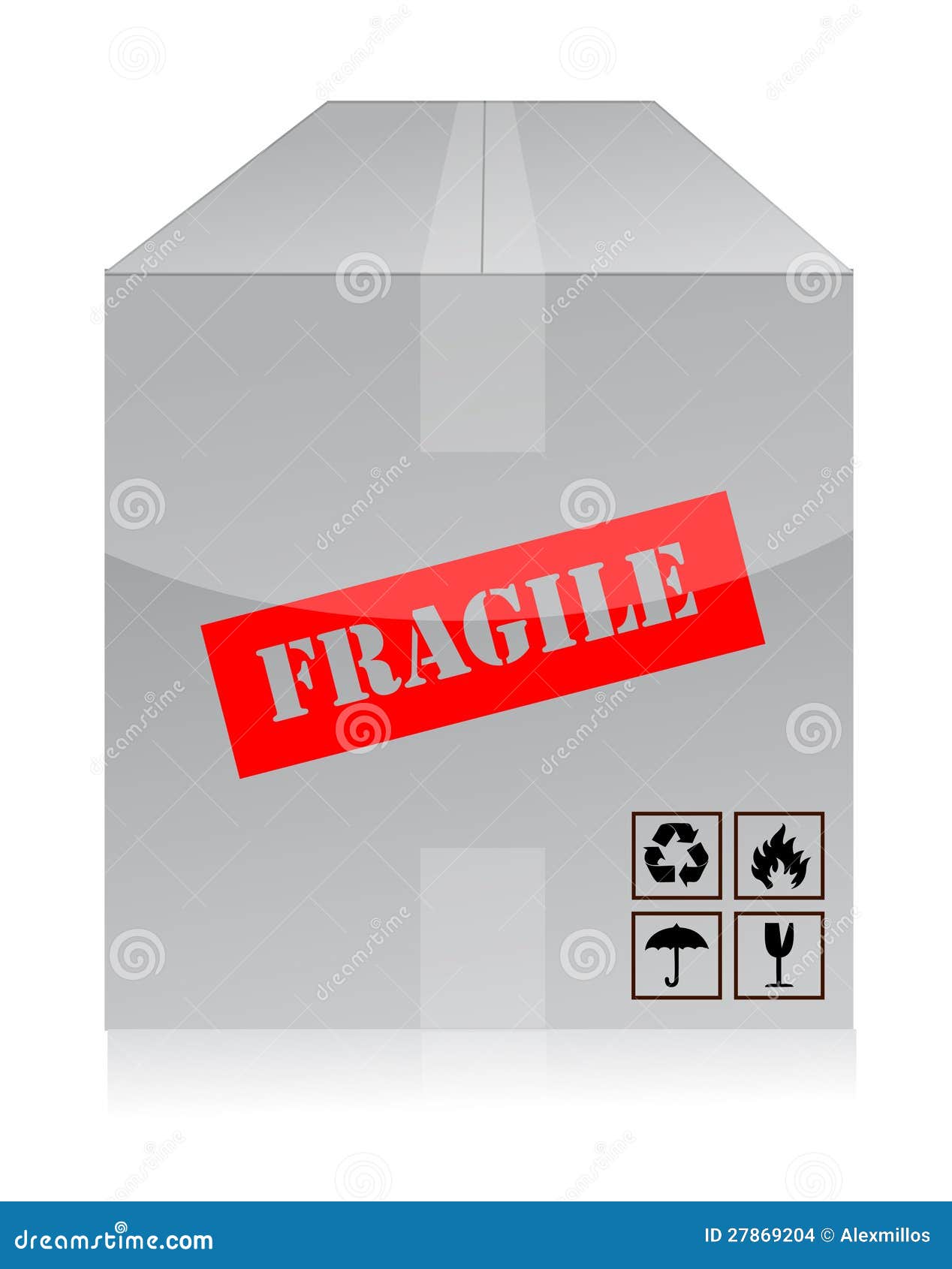 Fragile Box Royalty-Free Cartoon | CartoonDealer.com #27869204