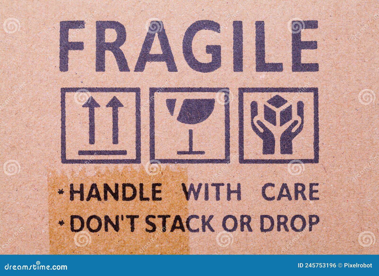 Fragile Box stock photo. Image of care, container, cardboard - 245753196