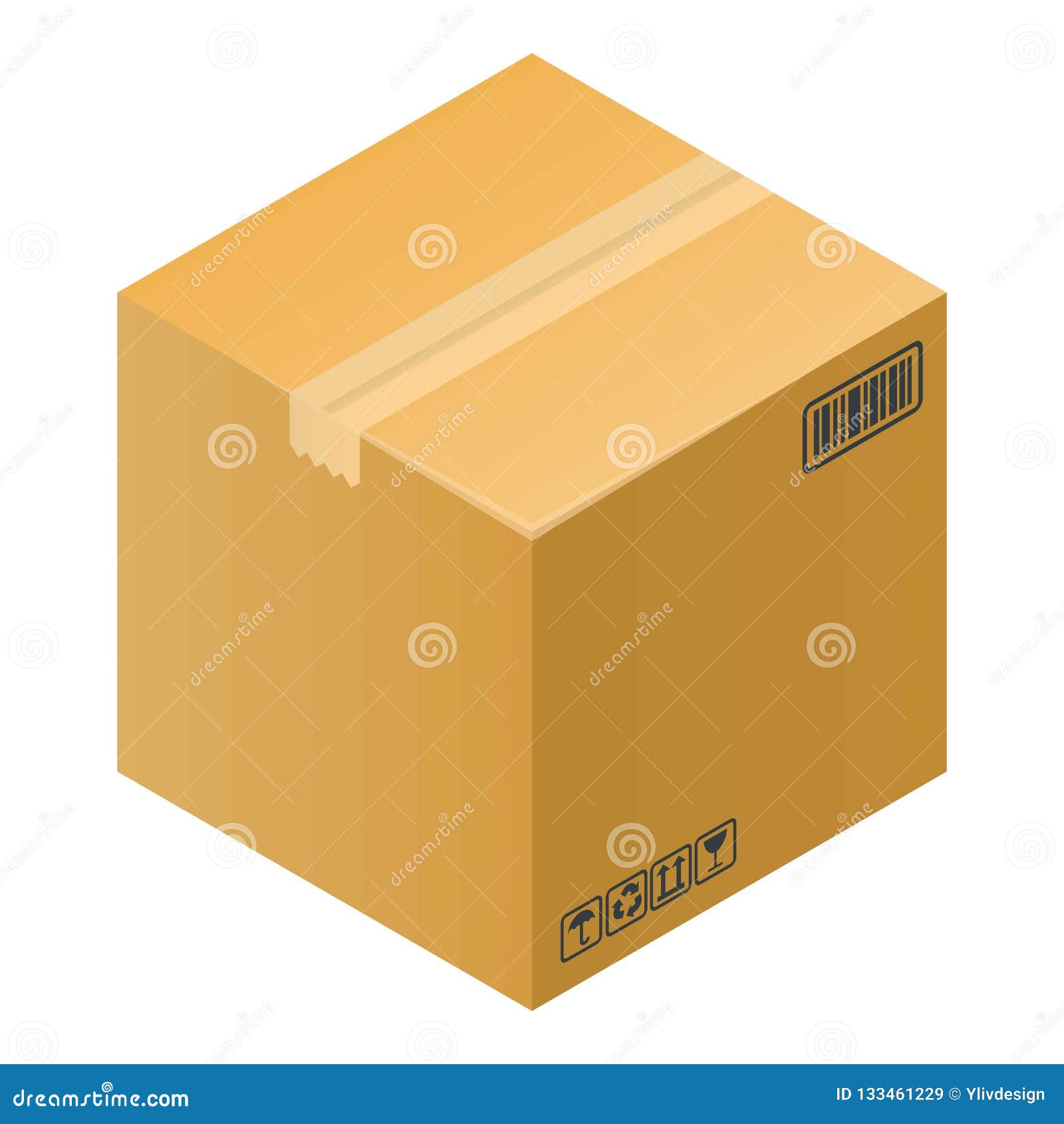 Fragile Box Icon, Isometric Style Stock Vector - Illustration of ...