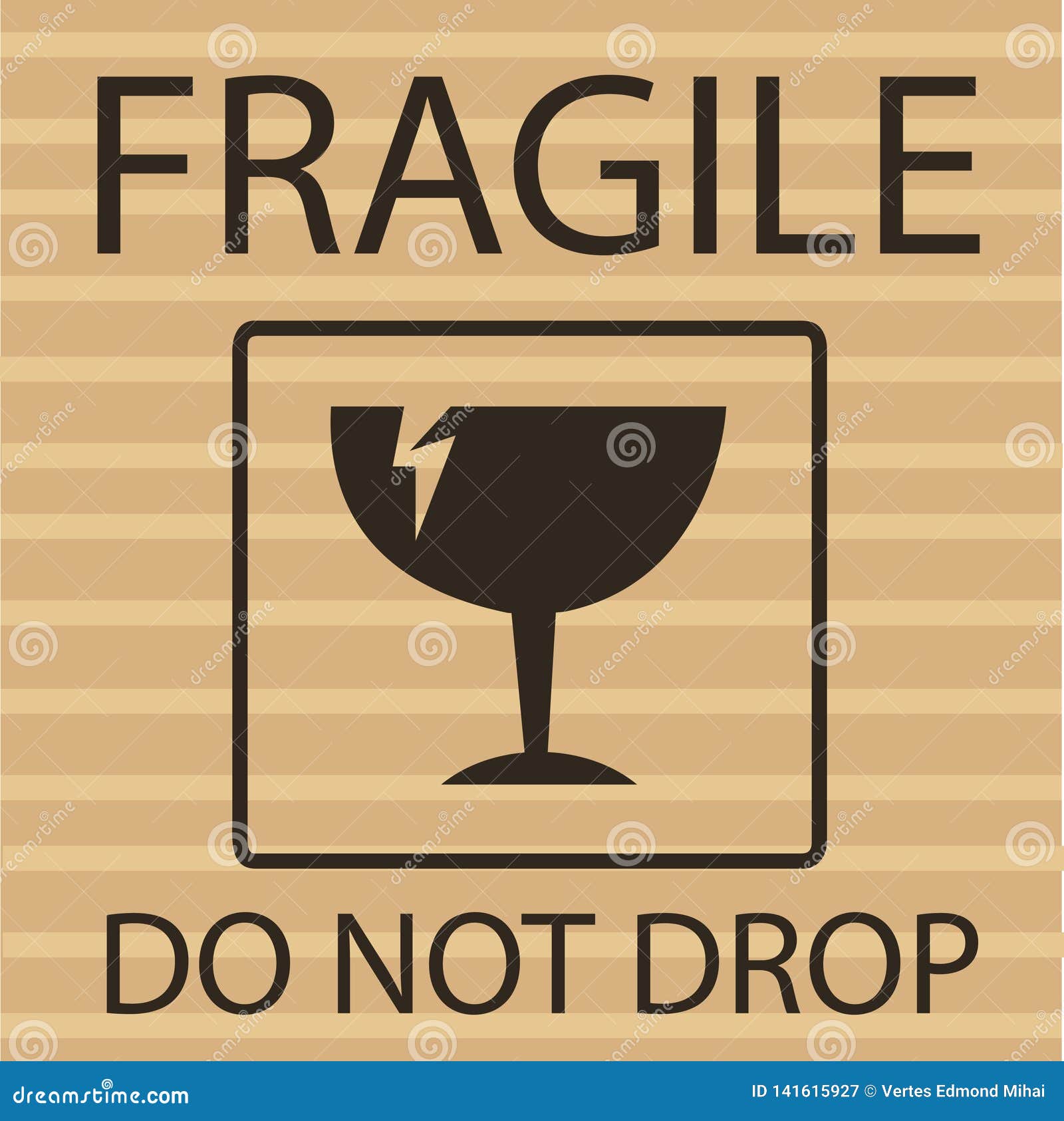 Fragile or Breakable Material Packaging Symbol Stock Vector ...