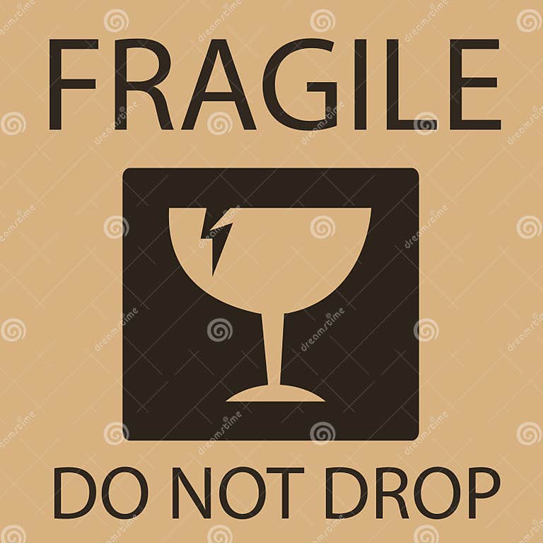 Fragile or Breakable Material Packaging Symbol Stock Vector ...