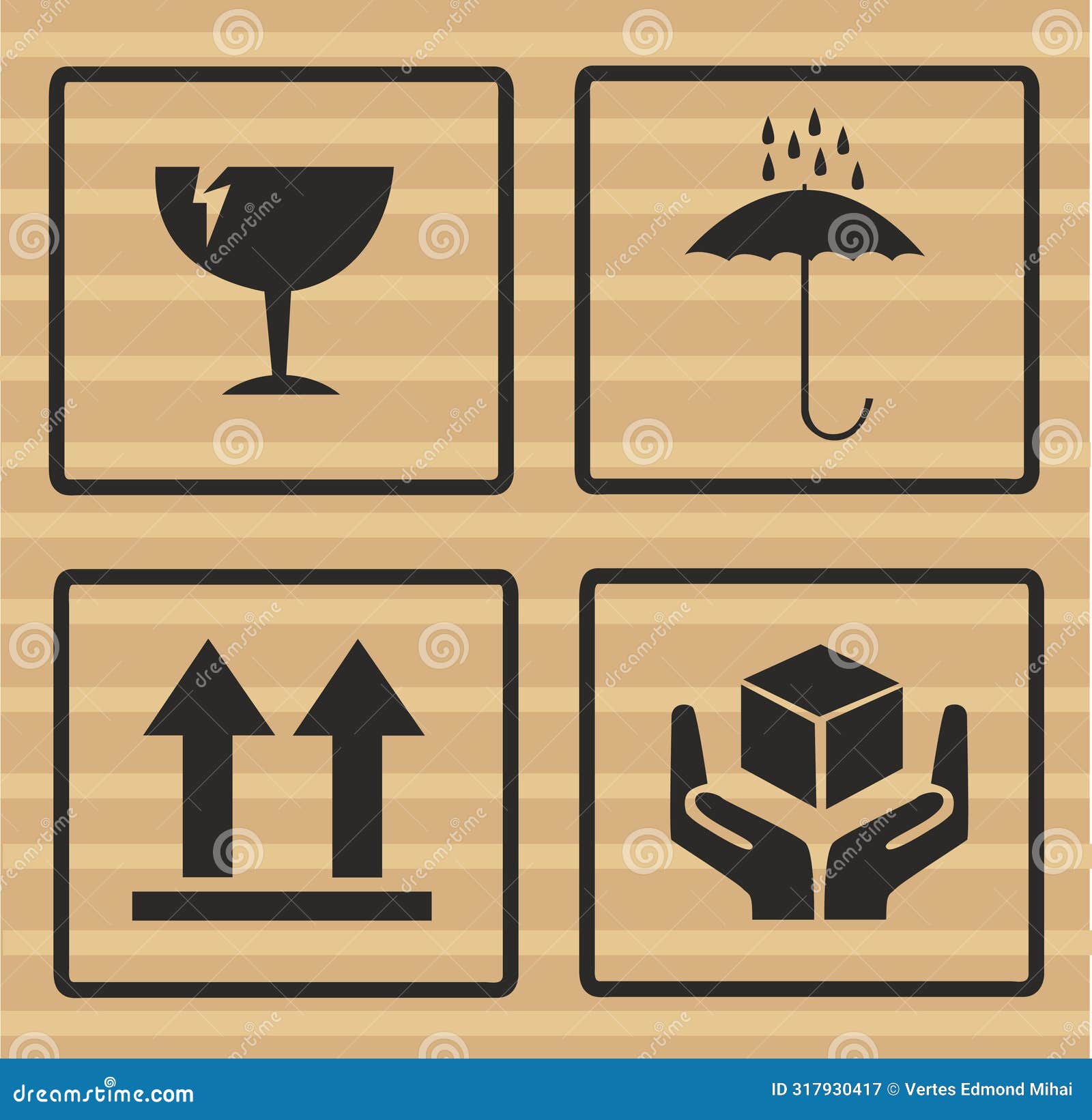 Fragile or Breakable Material Packaging Symbol Stock Vector ...