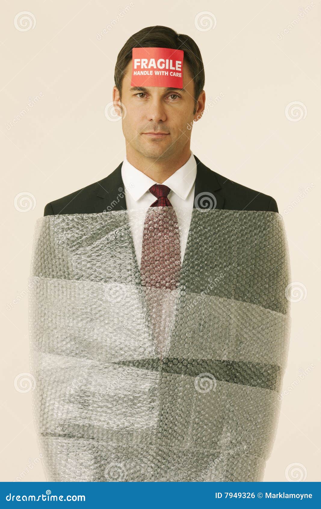 Fragile Businessman stock photo. Image of suit, humor - 7949326